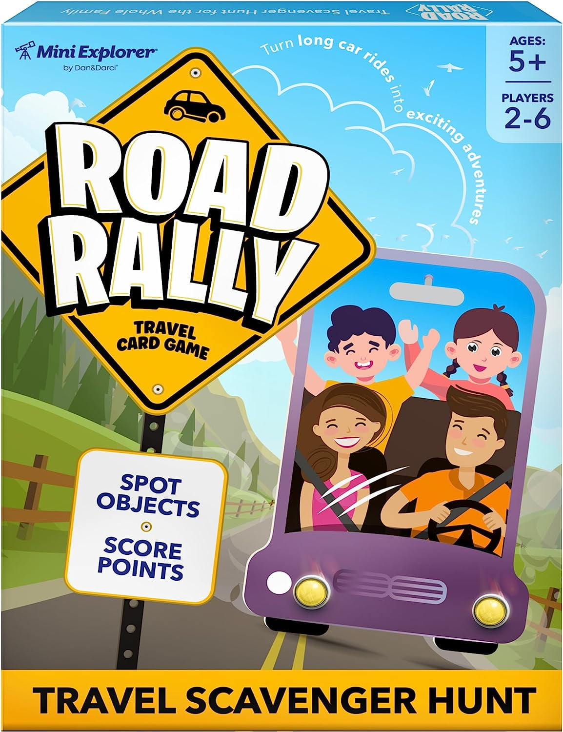 Road Rally Scavenger Hunt Card Game for Kids - Fun Travel Game for Ages ...