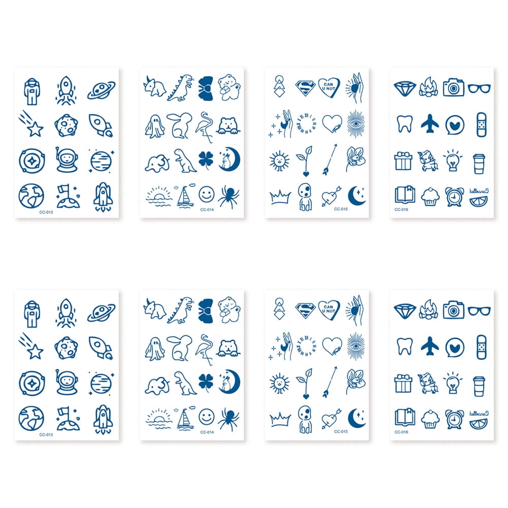 Mini Fake Temporary Finger Tattoo Stickers - Simple, Small Design ...