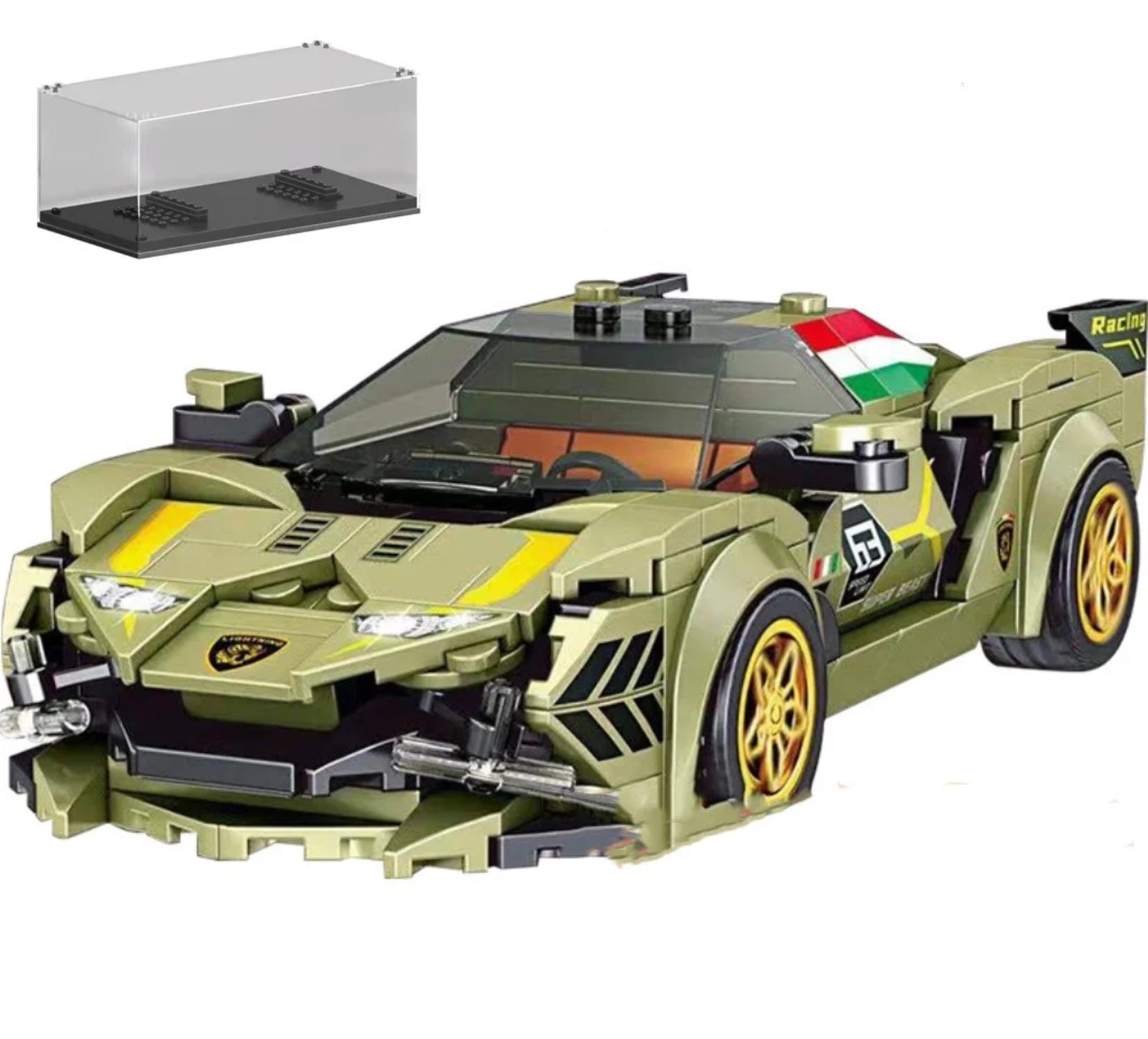 Mini Famous Series Sports Car Assembly Building Blocks Toy Models ...