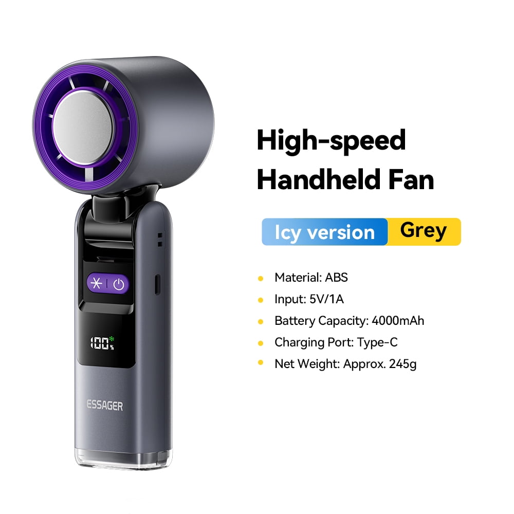 Mini Fan Rechargeable Strong Wind 100 Gear Wind Speed Electric Fan ...