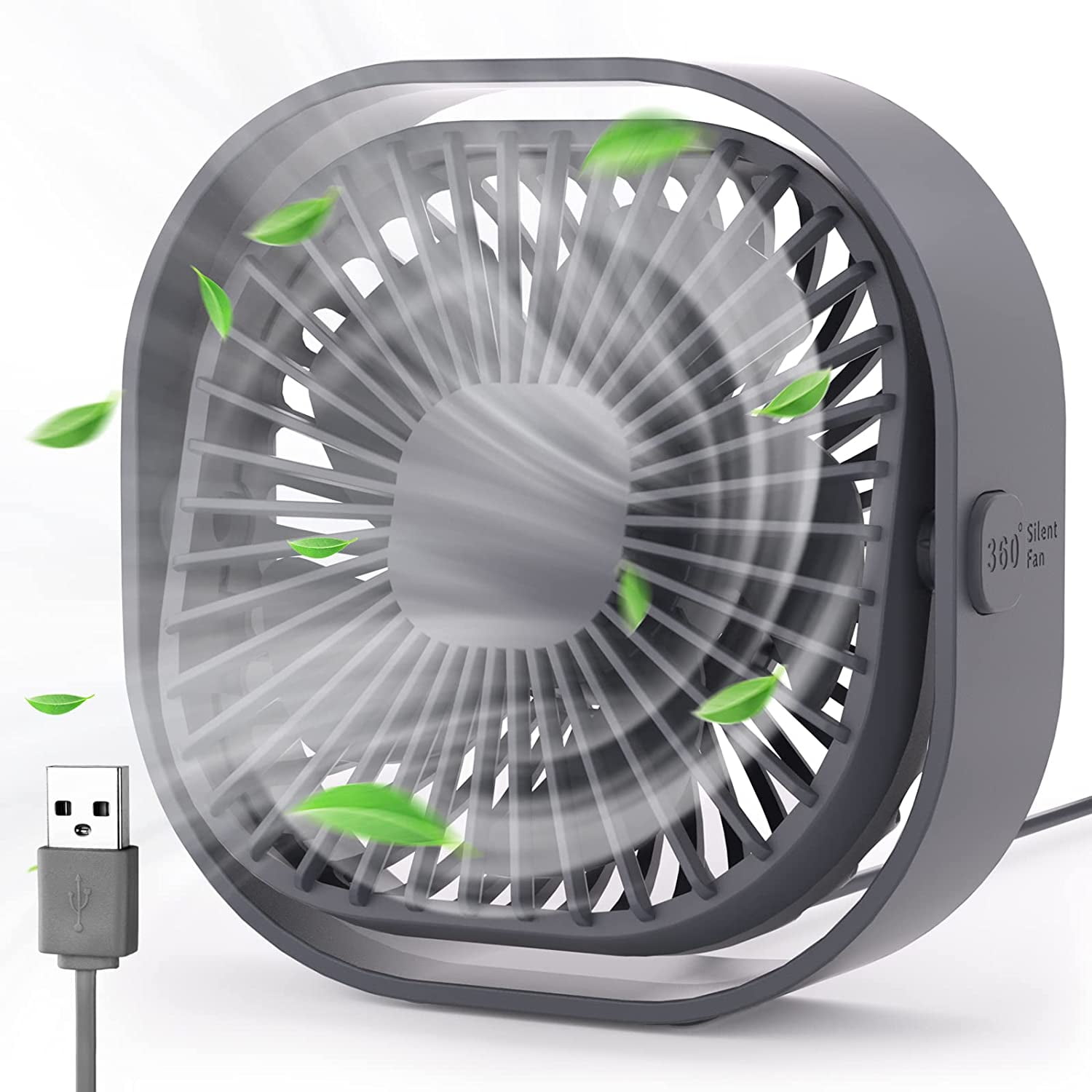 Mini Fan USB Desk Fan Small Personal Air Circulator Fan Portable ...