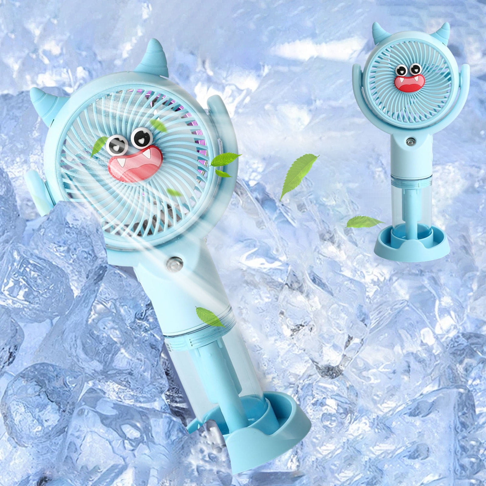 Mini Fan USB Misting Fan, Portable Desk Fan with Water Spray, 3-Speed ...