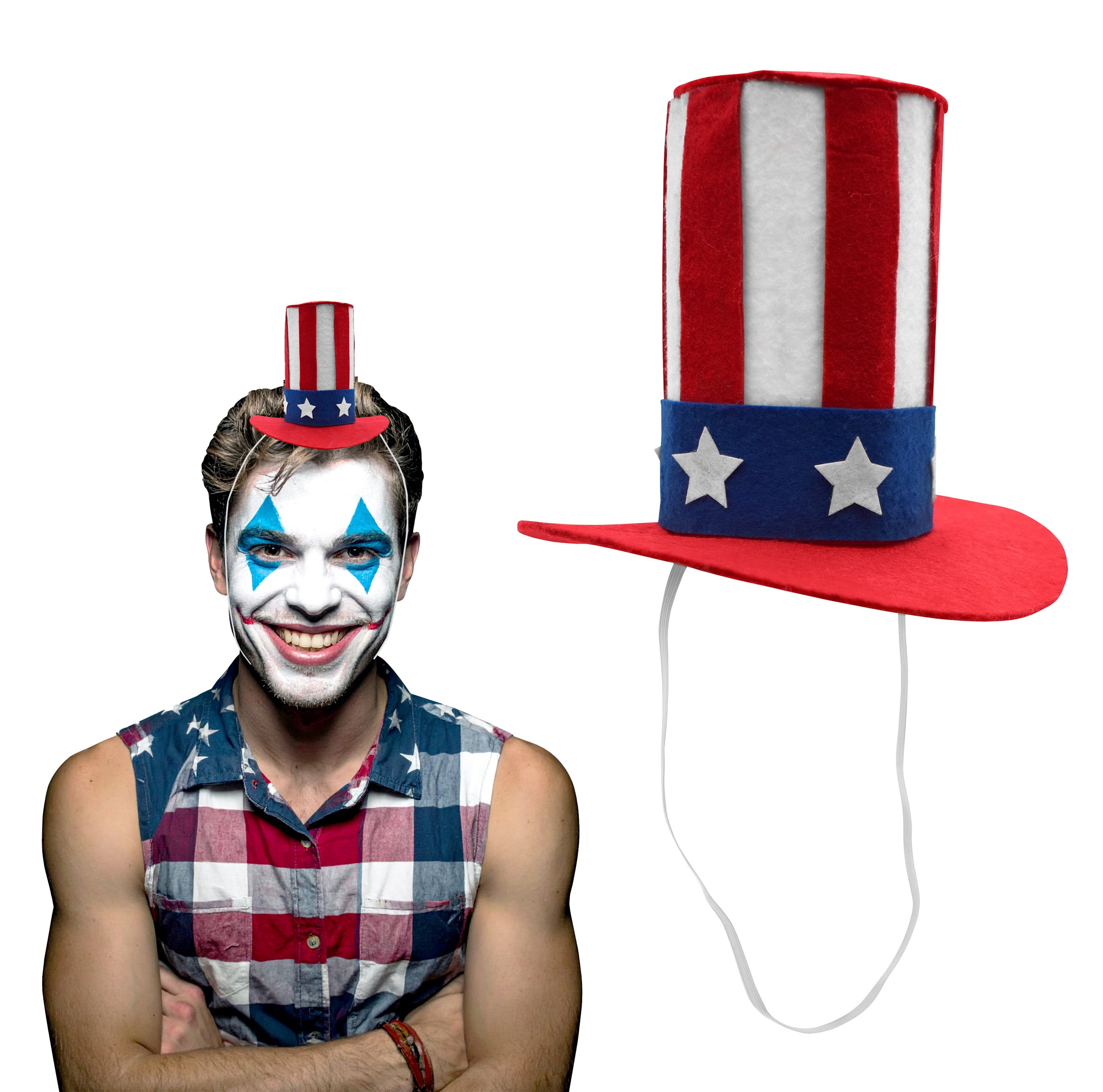 Mini Felt Patriotic Tall Uncle Sam USA Top Hat 4th of July Costume ...