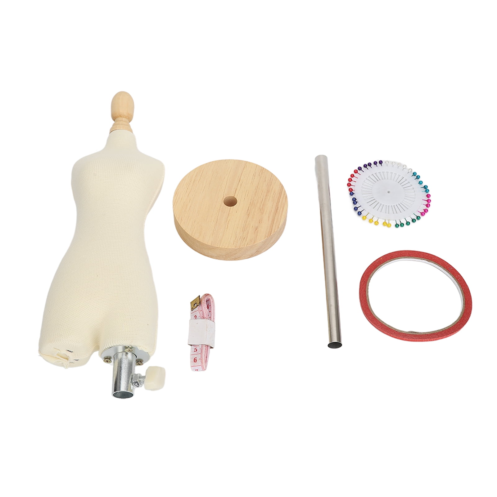 Female Dress Form, Mini Mannequin Torso with Wooden Base, 1/2 Scale for ...