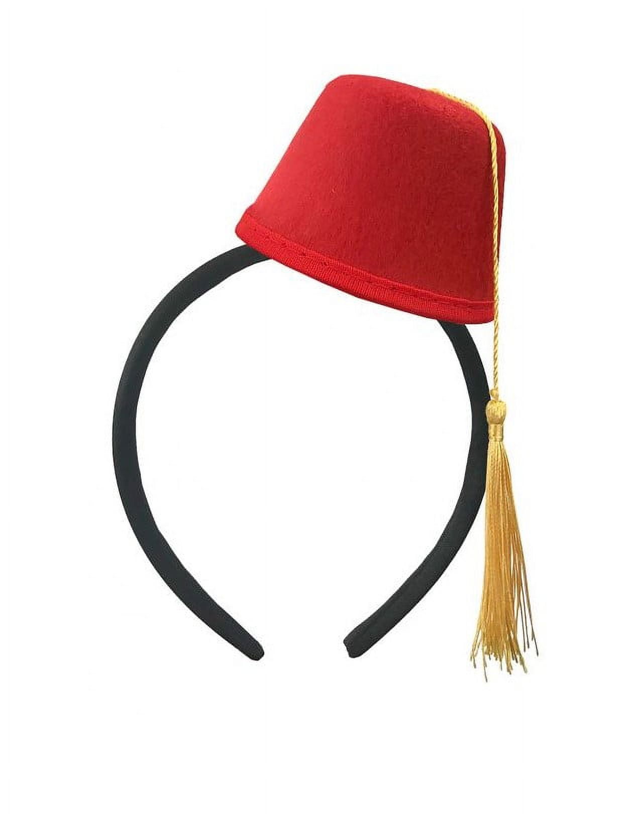 Mini Fez Hat Headband - Economy - Red - Dr Who - Costume Accessory ...