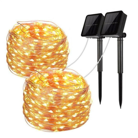 Mini Fiery 100 Lights Shine Like Firebugs With Solar Power 2/ Pak ...