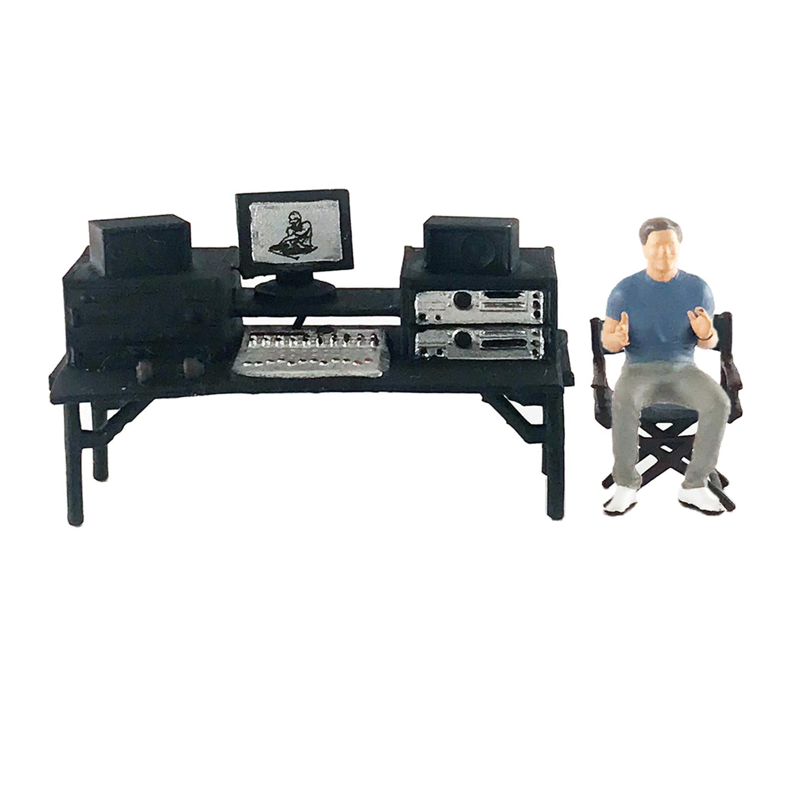 Mini Figurines Set Director Miniature Scene Props DIY Set Thinking ...