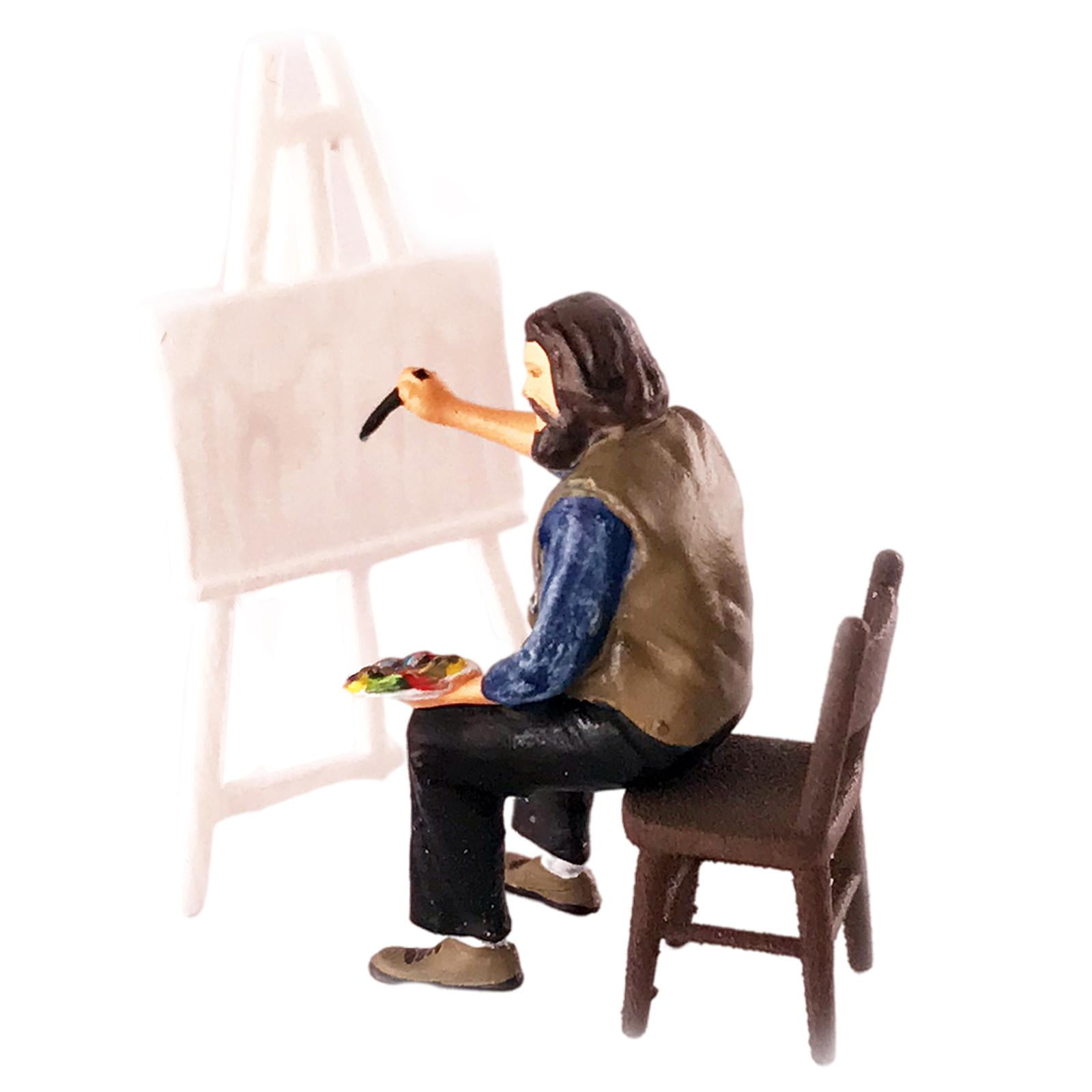 Mini Figurines Set Painting Accessories Dollhouse Accessories 1/64 ...