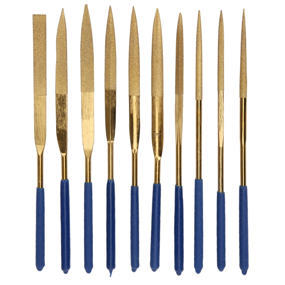 Mini File Set 4x6.3in Titanium Plated Diamond Needle Kit, Small File ...