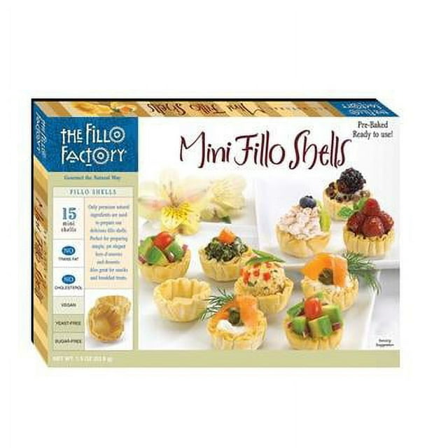 Mini Fillo Pastry Shells (Fillo Factory) 15 Baked Shells, 2.0 oz ...