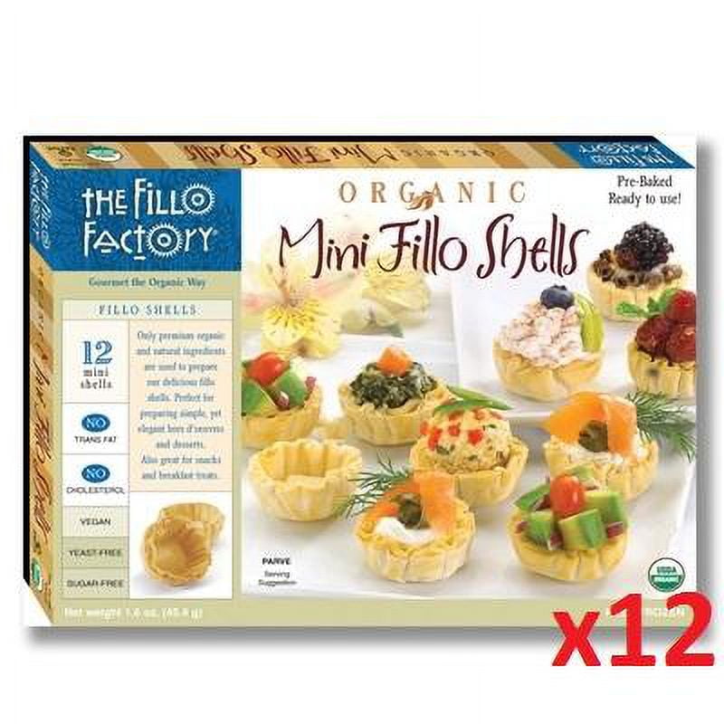 Mini Fillo Pastry Shells - Organic (Fillo Factory) CASE (12 x 12 (1.6 ...
