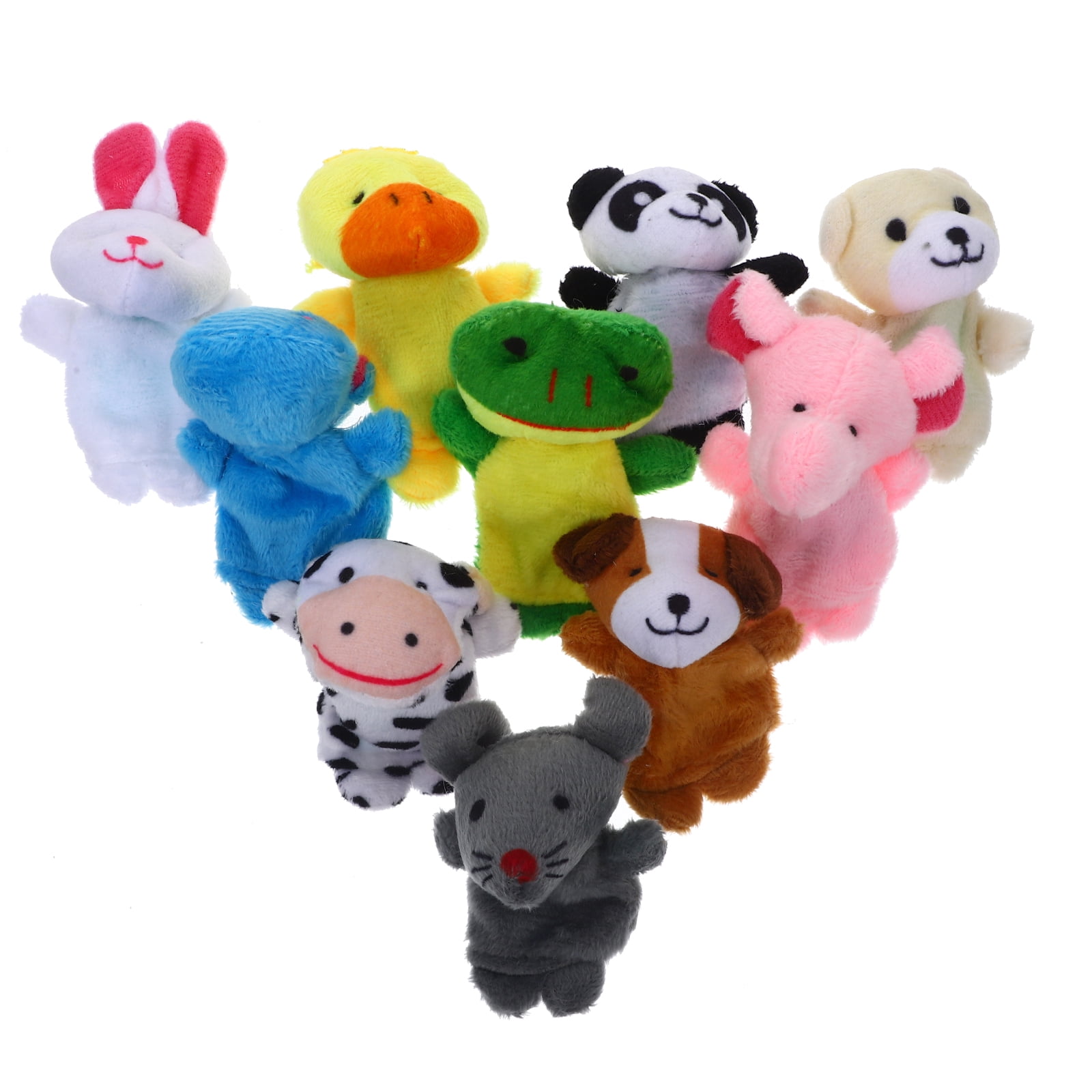 Mini Finger Puppets Plush Animal Parent-child Game Toys Kids Hand ...