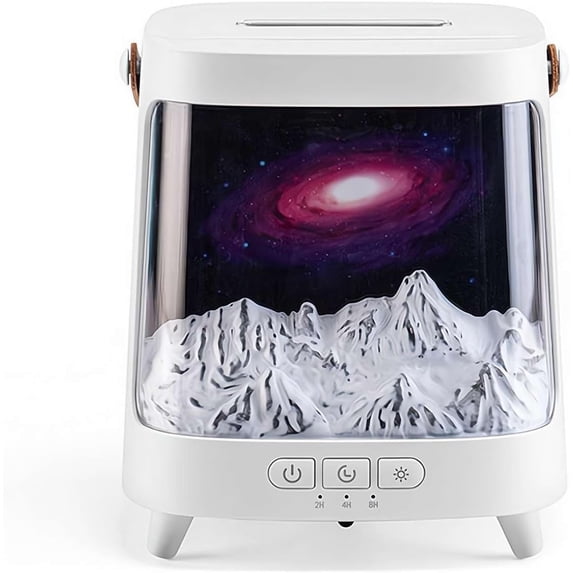 Mini Fireplace Aromatherapy Diffuser 7 Color Lights, 3D Snow Mountain ...