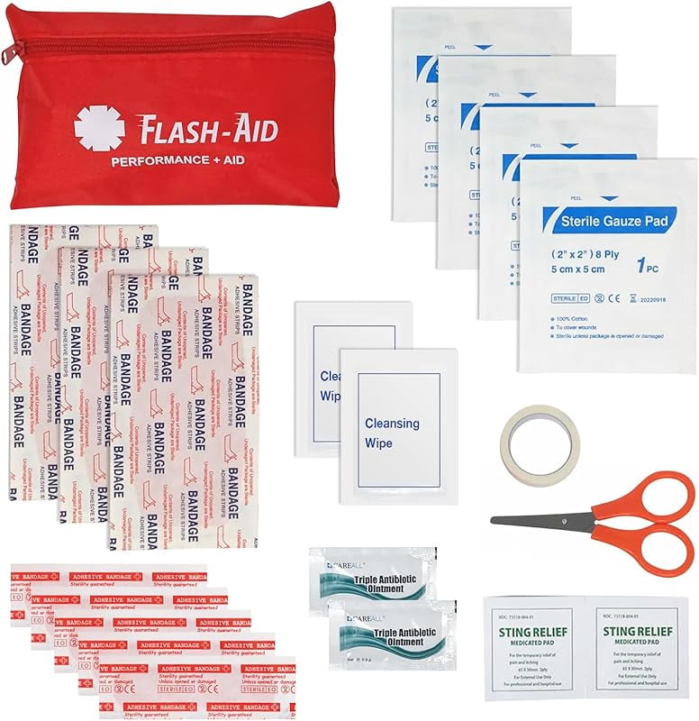 Mini First Aid Kits – 12-Pack Bulk Travel Emergency Kits in Reusable Pouches – Compact First Aid ...