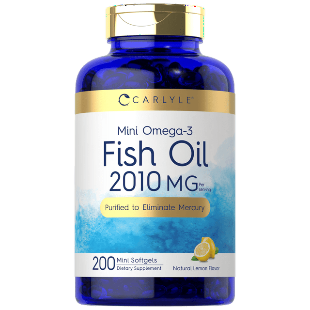 Carlyle Mini Omega-3 Fish Oil Softgels | Half-sized, Small soft gels ...
