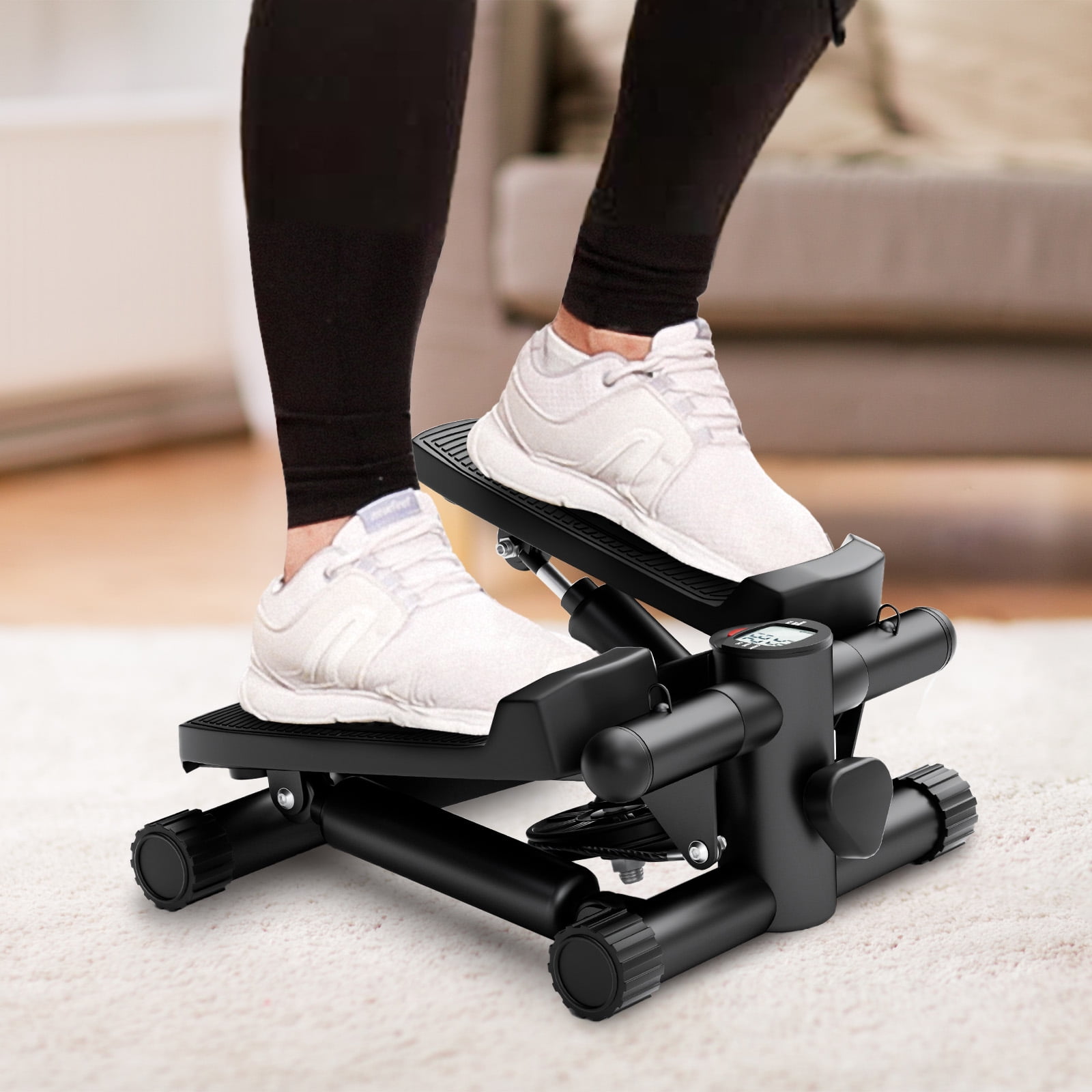 Mini Fitness Stepper, Hydraulic Fitness Stepper with Resistance Bands ...