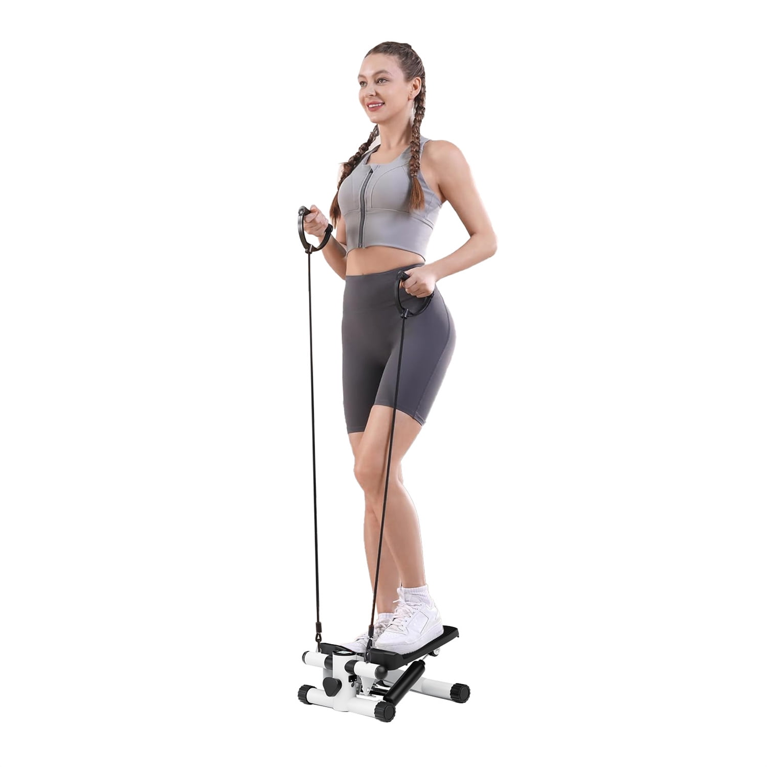 Mini Fitness Stepper, Hydraulic Fitness Stepper with Resistance Bands ...