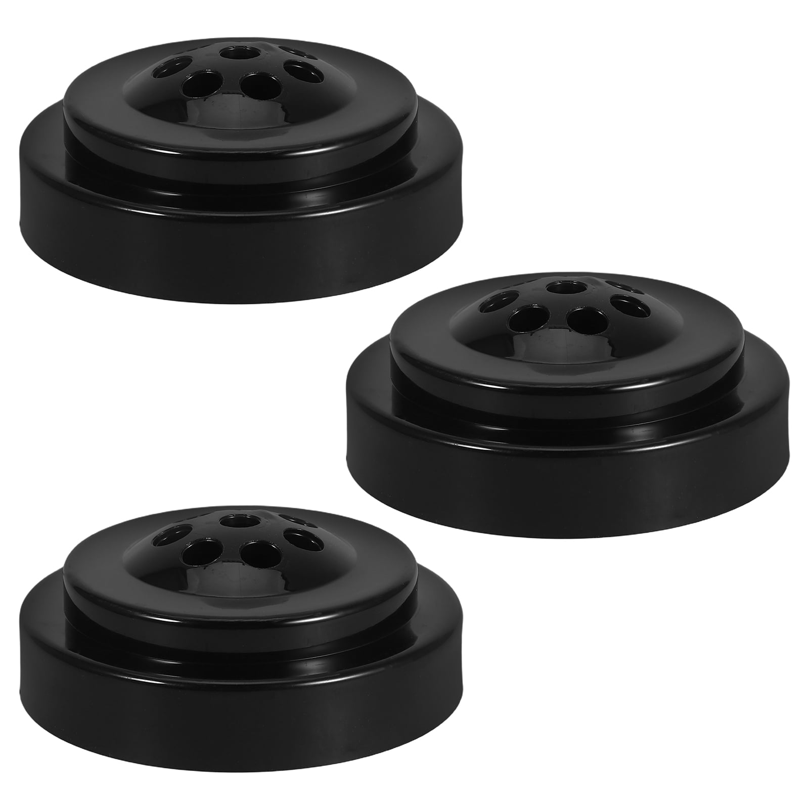 FRCOLOR 3Pcs Indoor Outdoor Small Flag Stand Sturdy Black Plastic ...