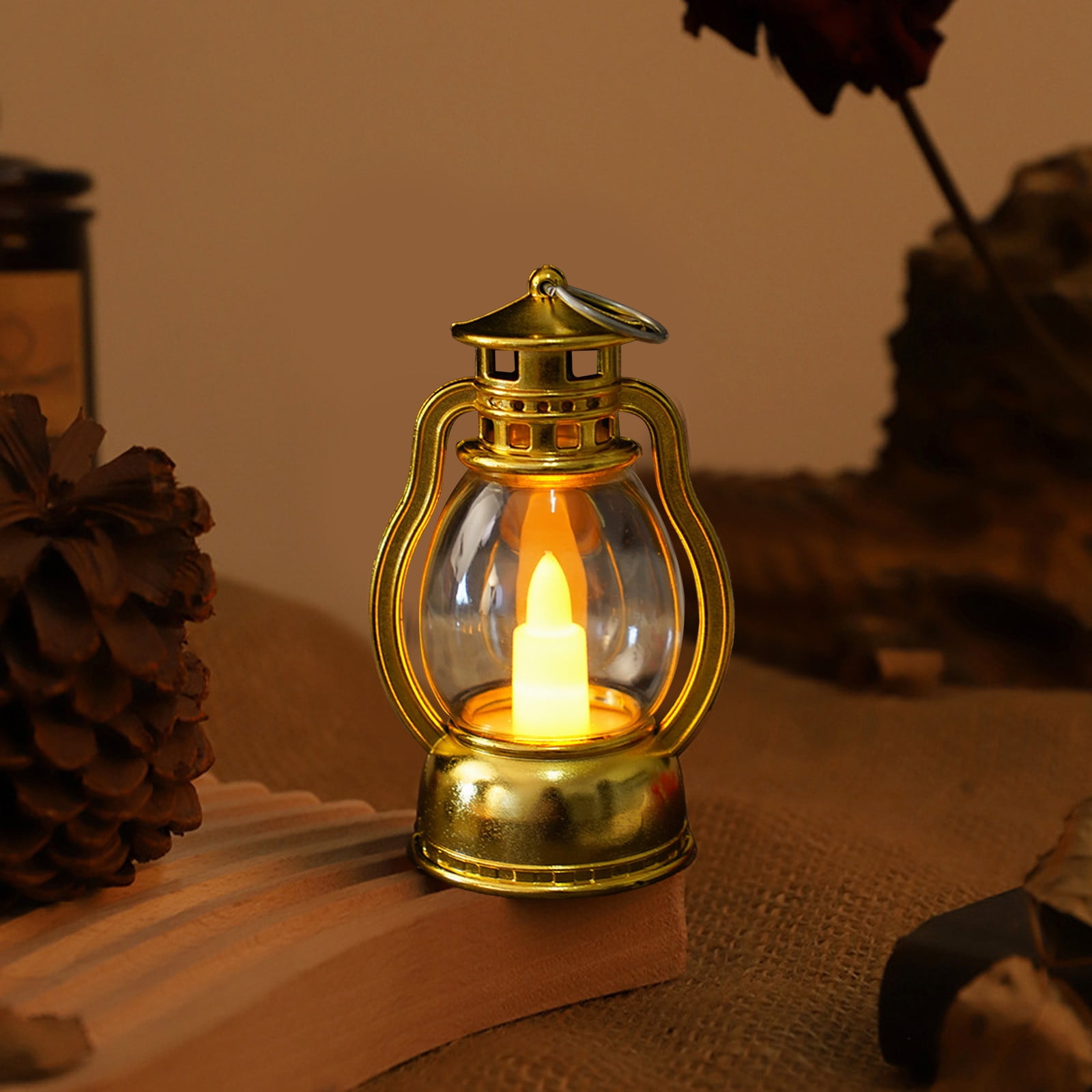Electronic Flameless Candle Light - Mini Oil Lamp Night Light, Battery ...