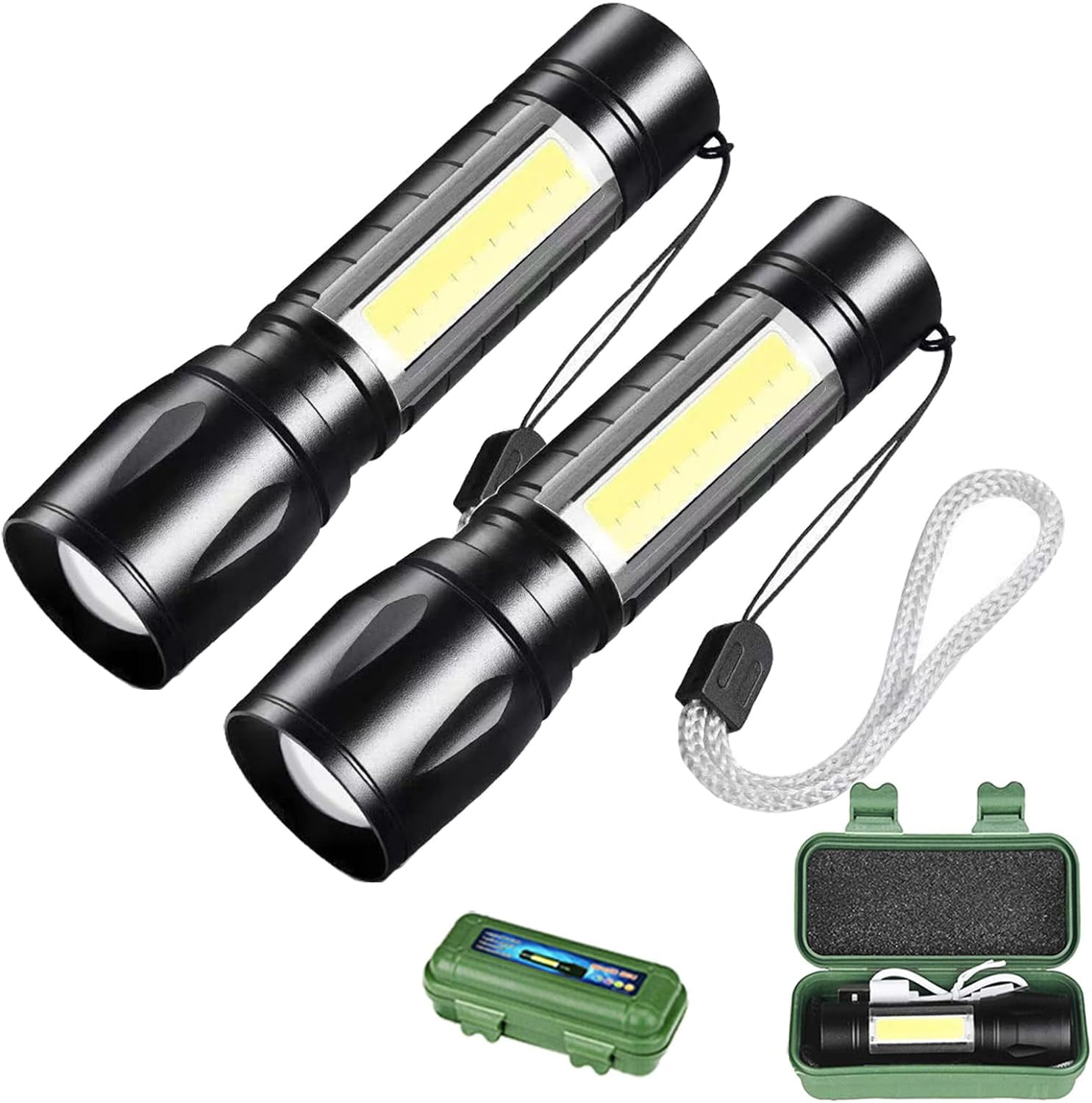 Mini Flashlights, Rechargeable LED-Small Flashlights, Powerful USB ...