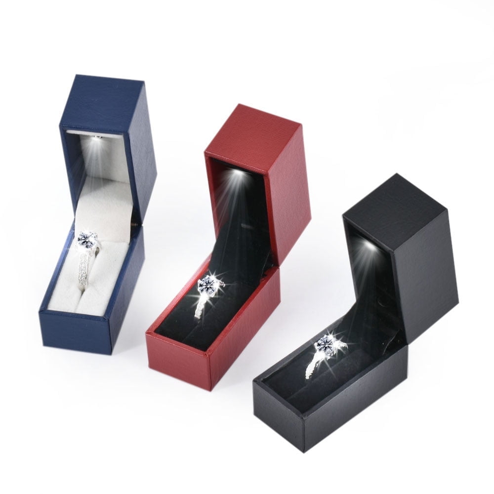 Unique Mini Flip Slim Blue Ring Box for Diamond Ring on Engagement ...
