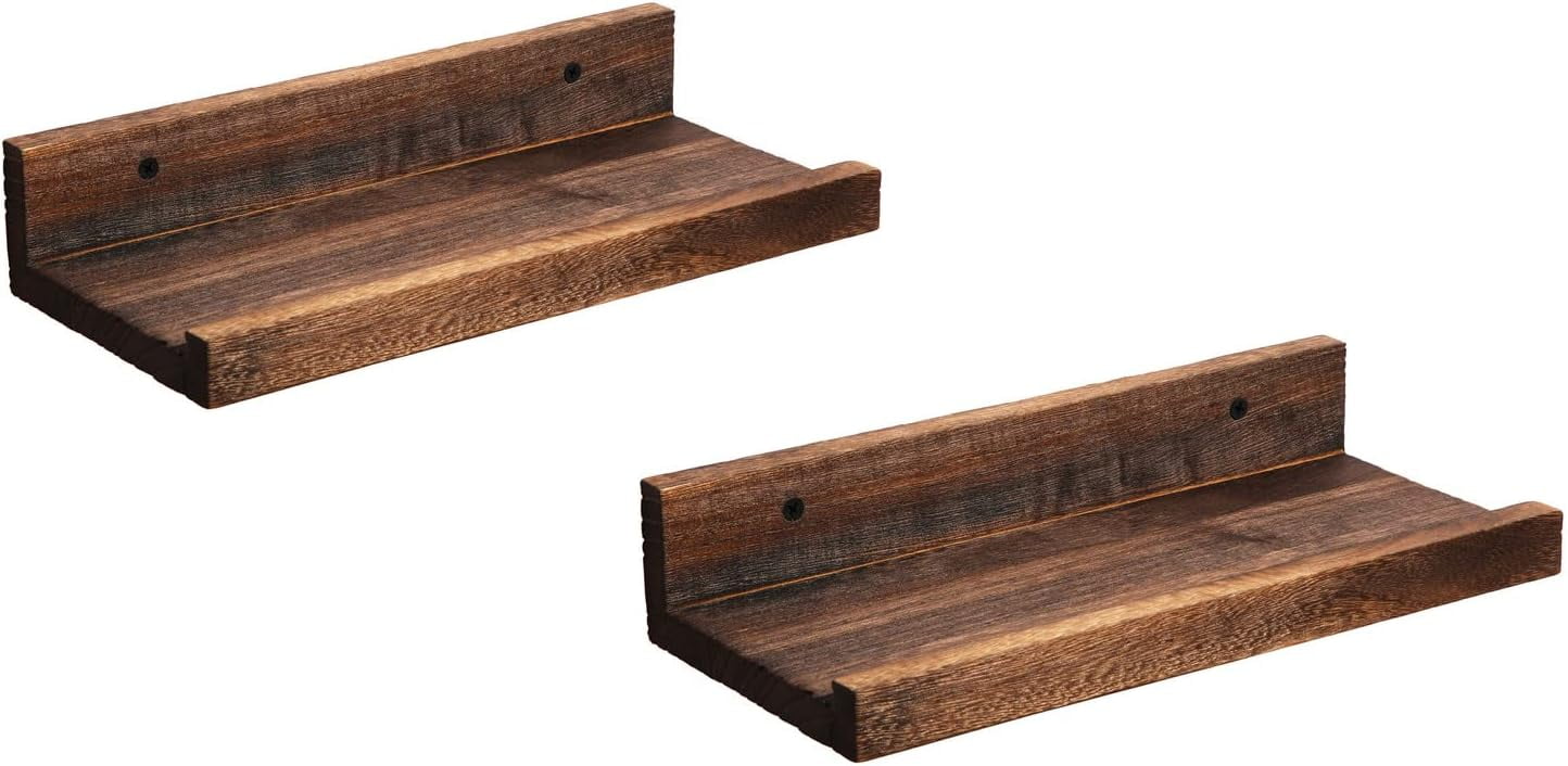 Mini Floating Shelves, Small Natural Wooden Display Wall Shelf for ...
