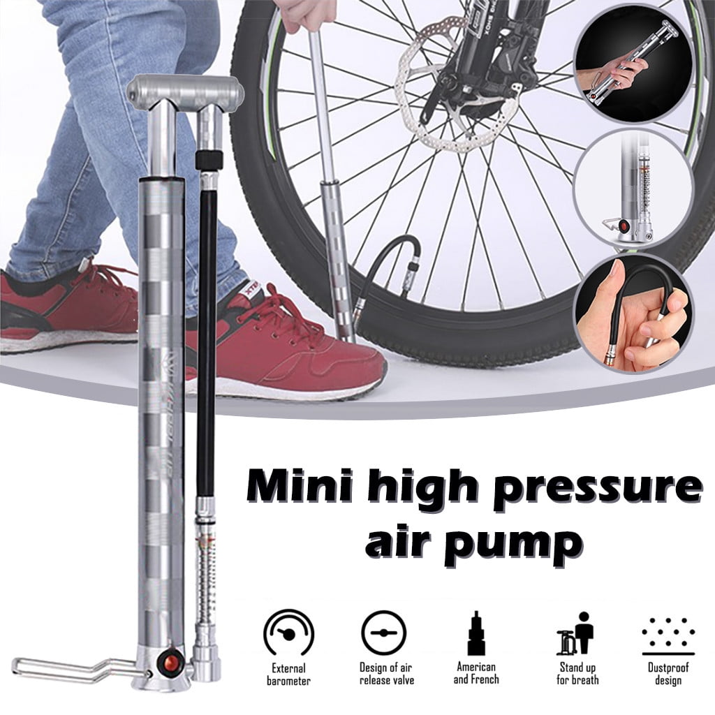 Mini Floor Bicycle Pump - Super Fast Tire Inflation - Secure Presta and ...