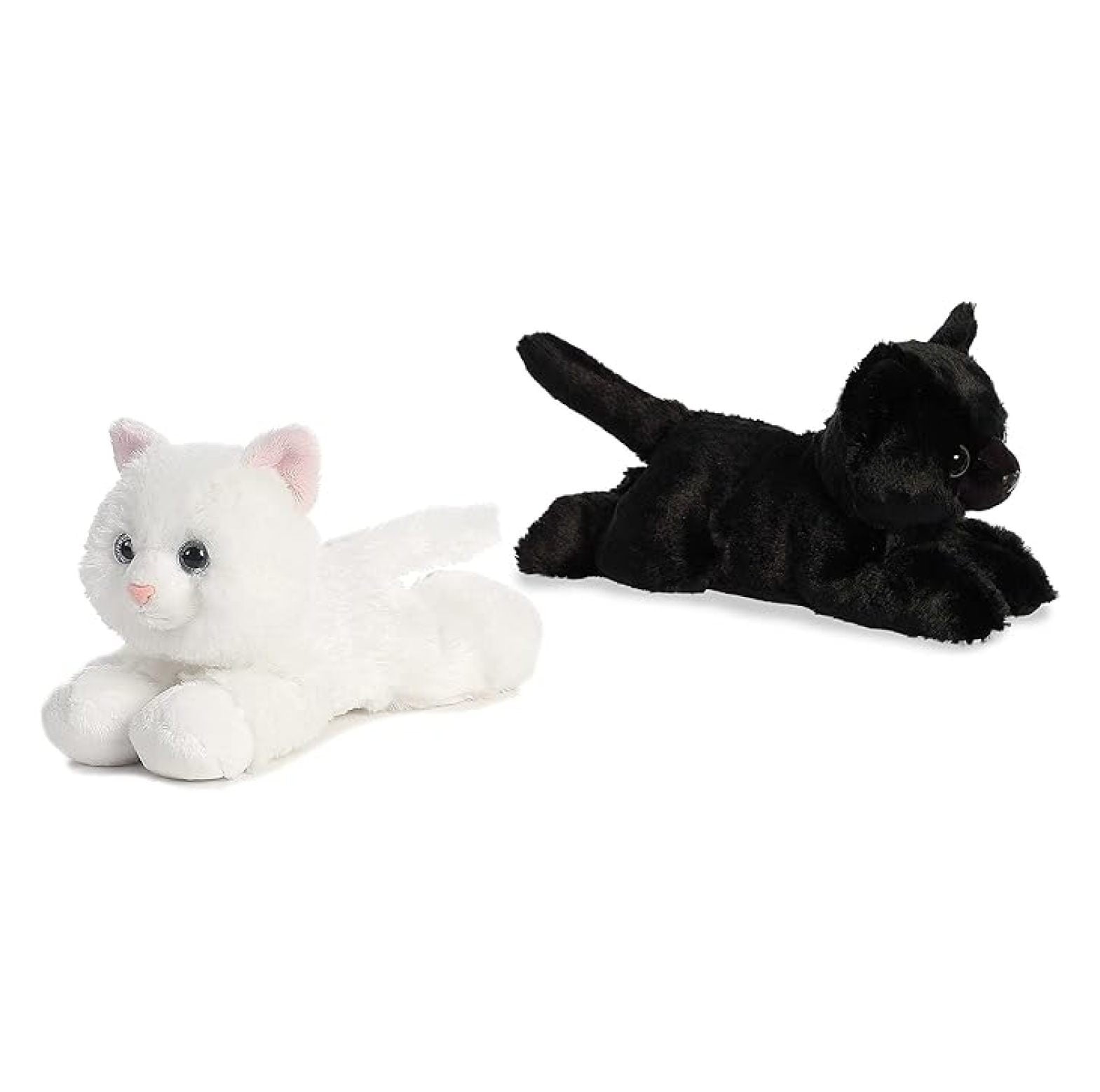 Mini Flopsie Plush Cat Set - 8 Inch Black & White Kittens (2 Pack ...