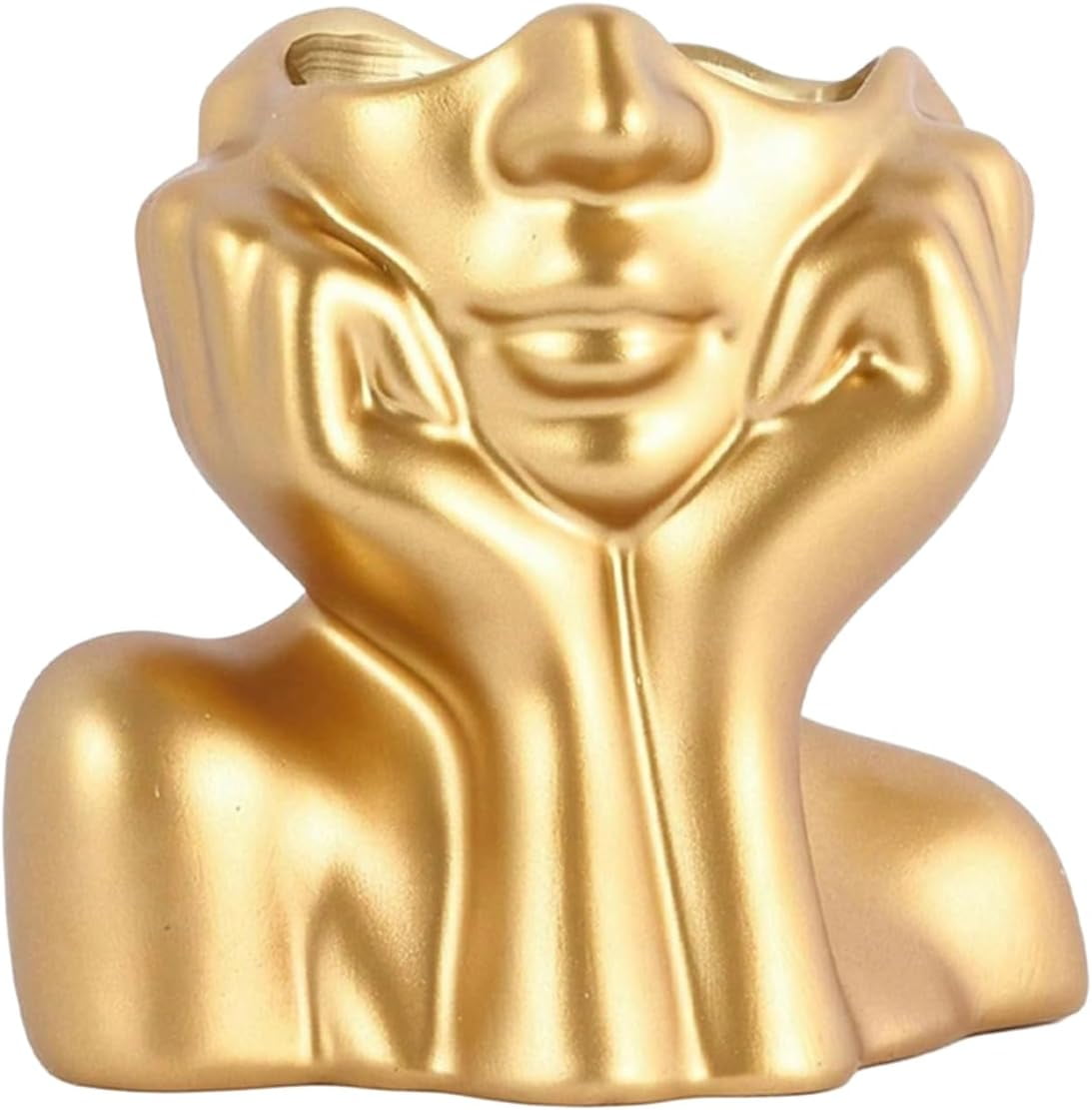 Mini Flower Bud Vase,Female Form Resin Body Face Art Vase Ideal for ...