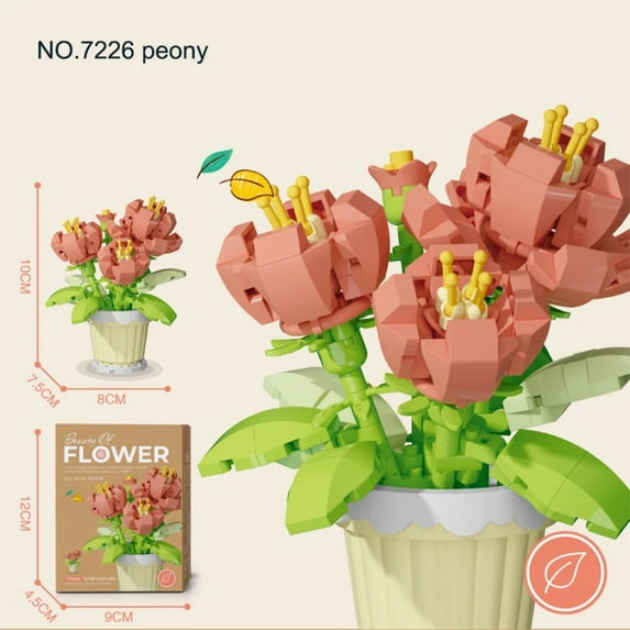 Mini Flower Pot Building Blocks Flower Bouquet Blocks Educational Kids ...