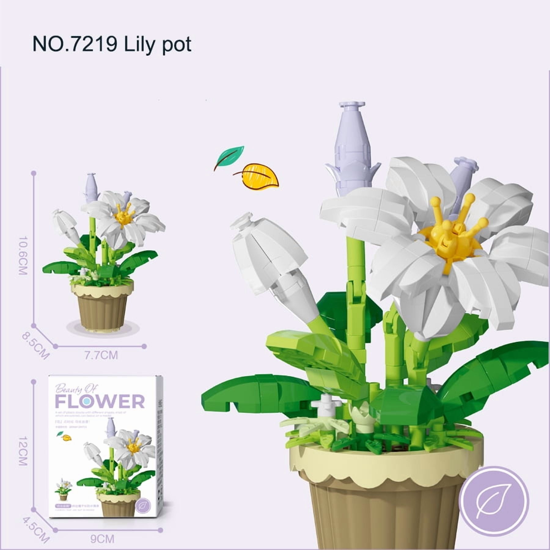 Mini Flower Pot Building Blocks Flower Bouquet Blocks Educational Kids ...