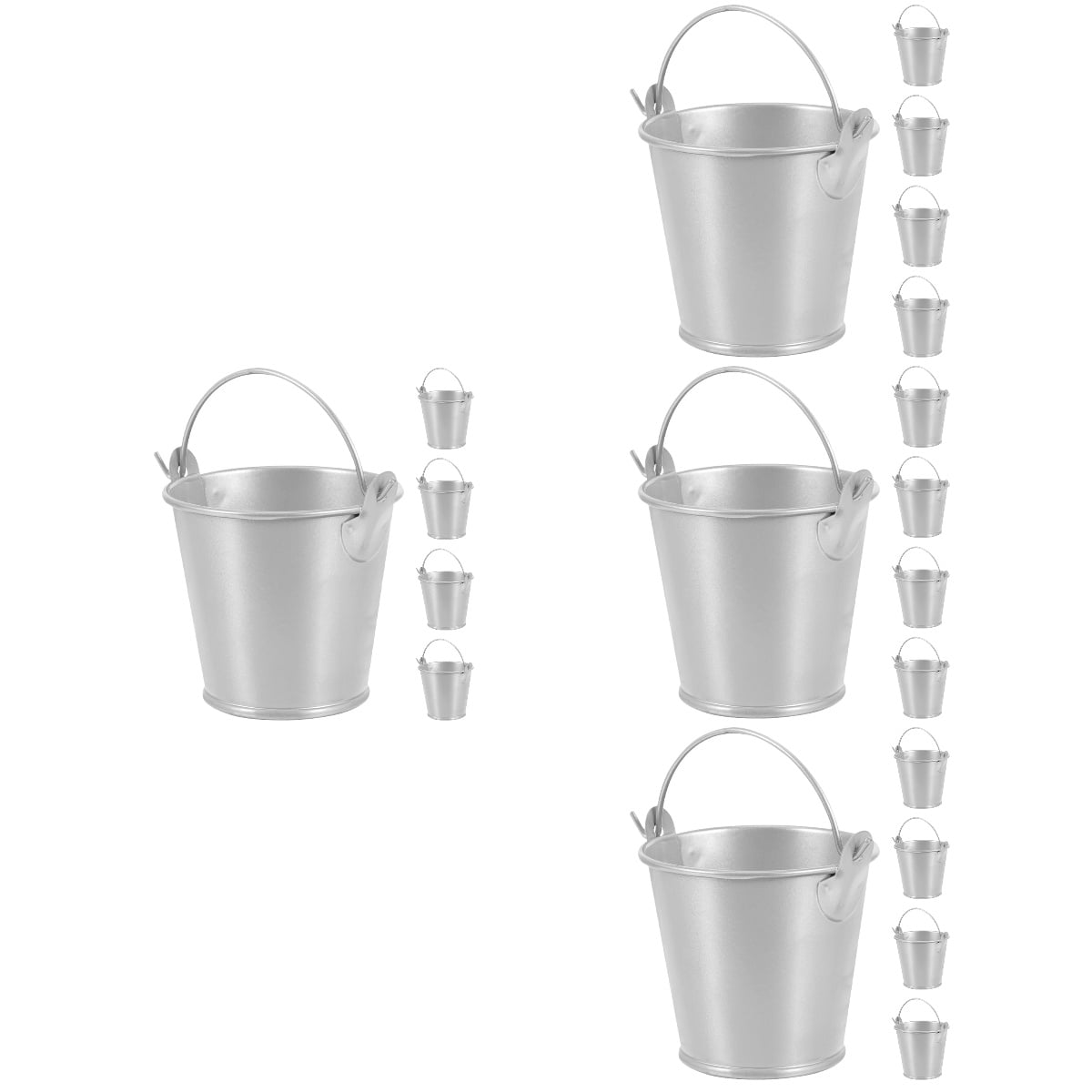 Qiysamall Mini Flower Pot Tinplate Bucket 20 Pcs French Fries Planter ...