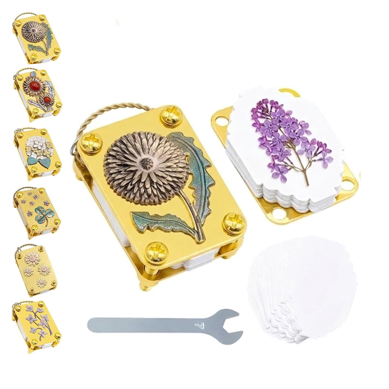 Mini Flower Press Keychain, Full Micro Flower Press Kit with 20PCS ...