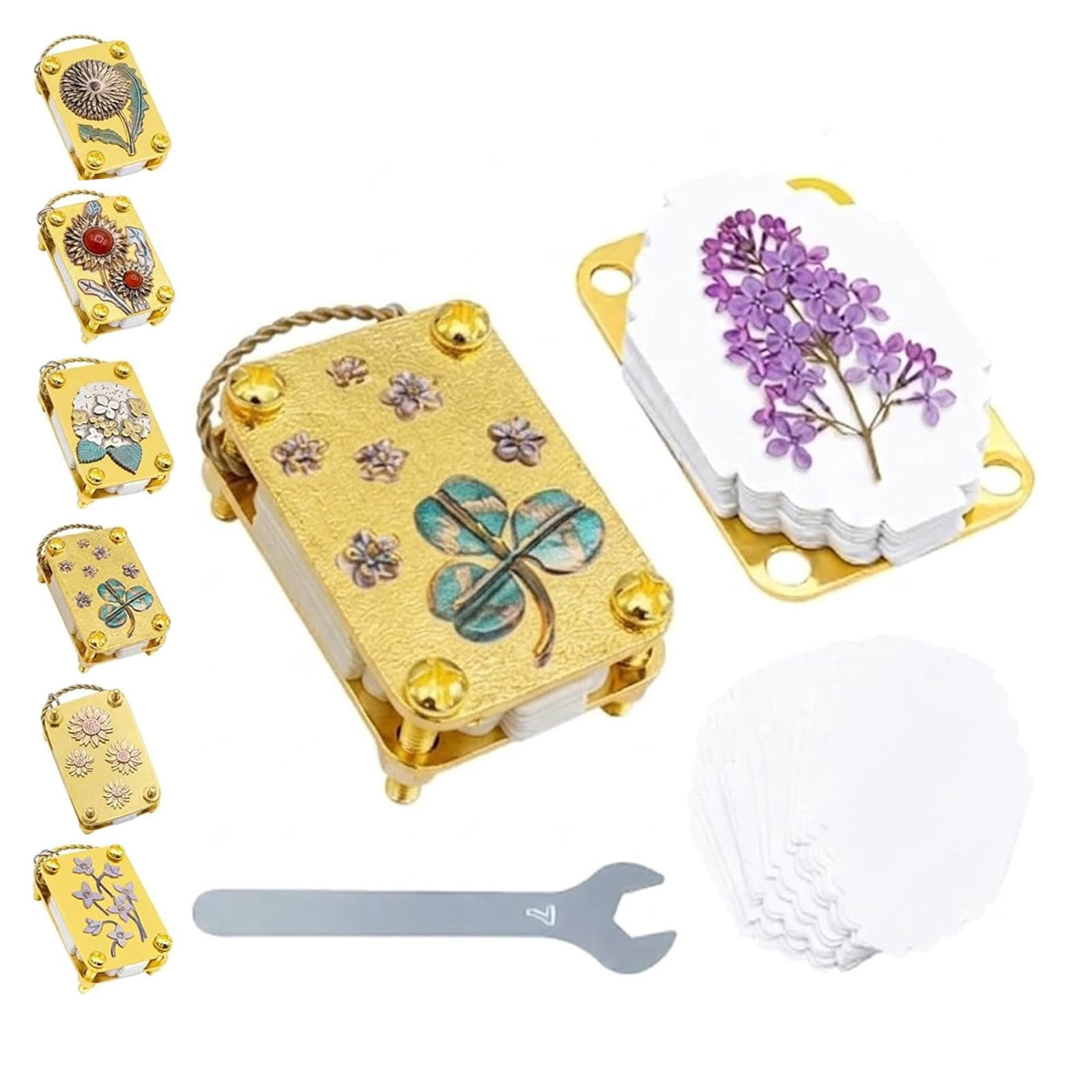Mini Flower Press Keychain, Full Micro Flower Press Kit with 20PCS ...