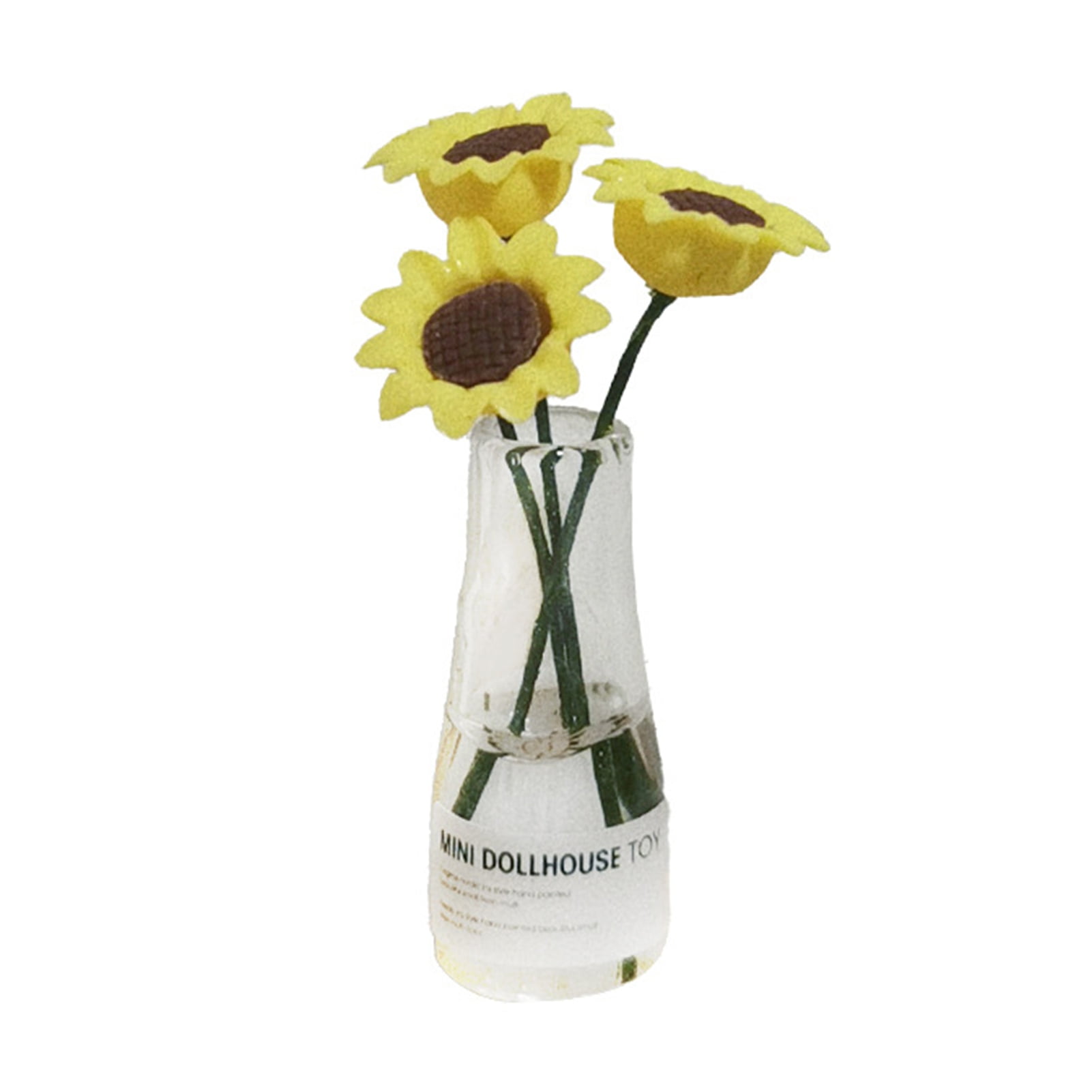 Mini Flower Vase Floral Arrangement - Miniature Vase Ornament with ...
