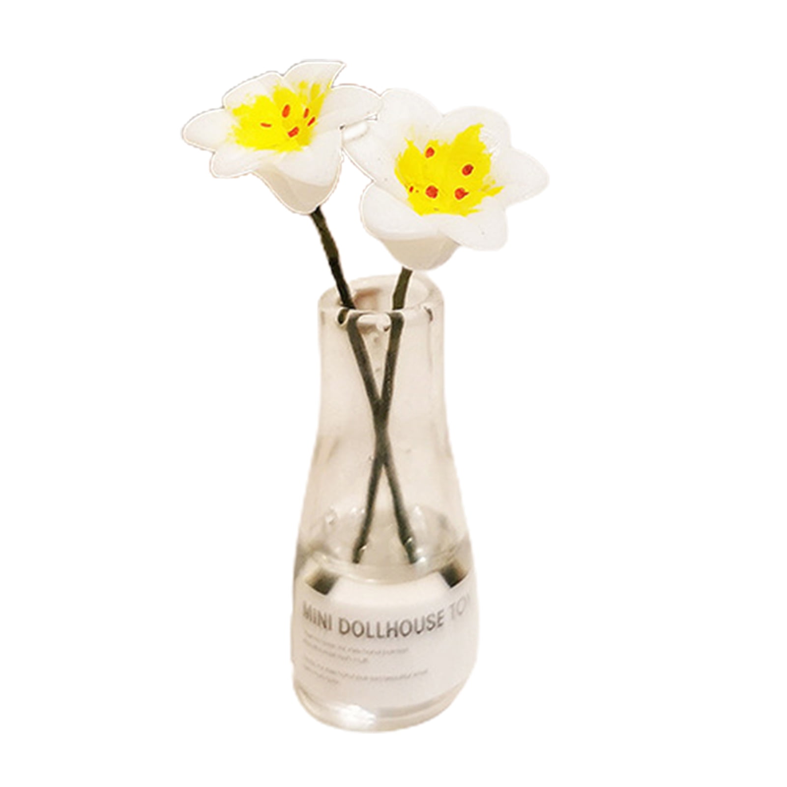 Mini Flower Vase Floral Arrangement - Miniature Vase Ornament with ...