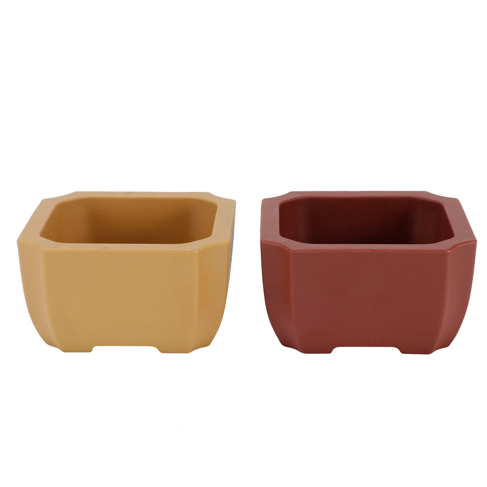 Mini Flowerpot, 2-Piece Square Pu Flowerpot, Anti Falling Stone ...