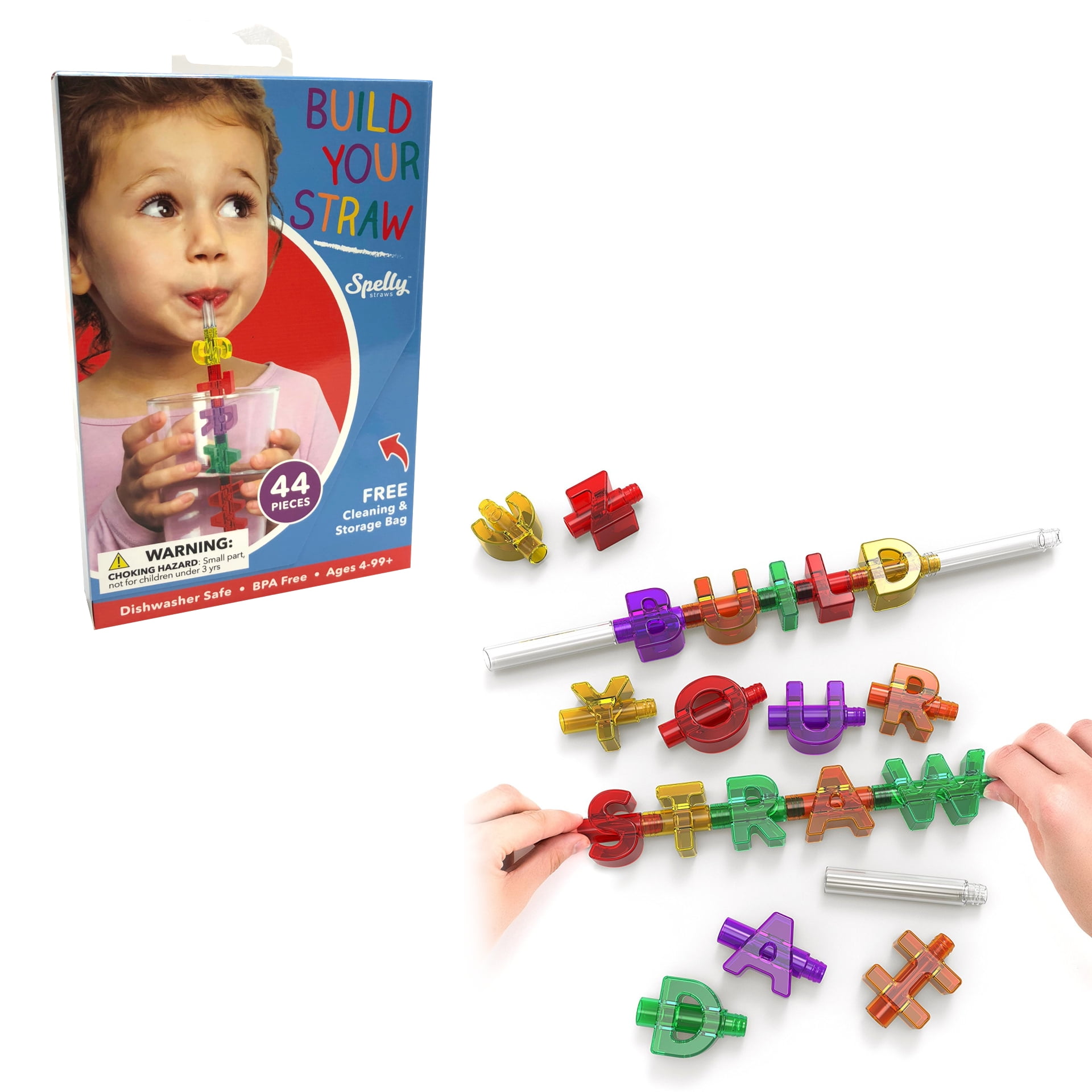 Mini Flyer SPL010001N Spelly Straws Build Your Own Straw, Multi Color ...