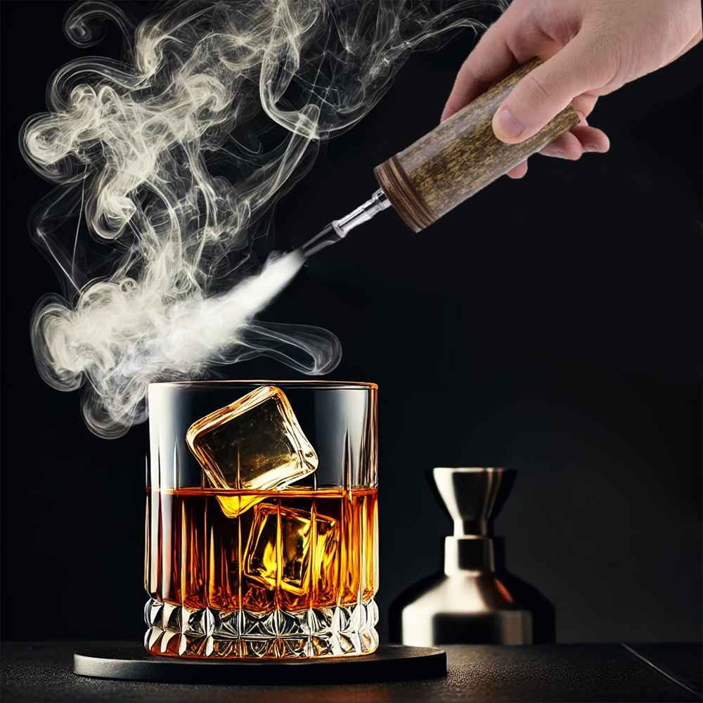 Mini Fog Machine Brown Bamboo，Mini Handheld Smoke Machine Wireless ...