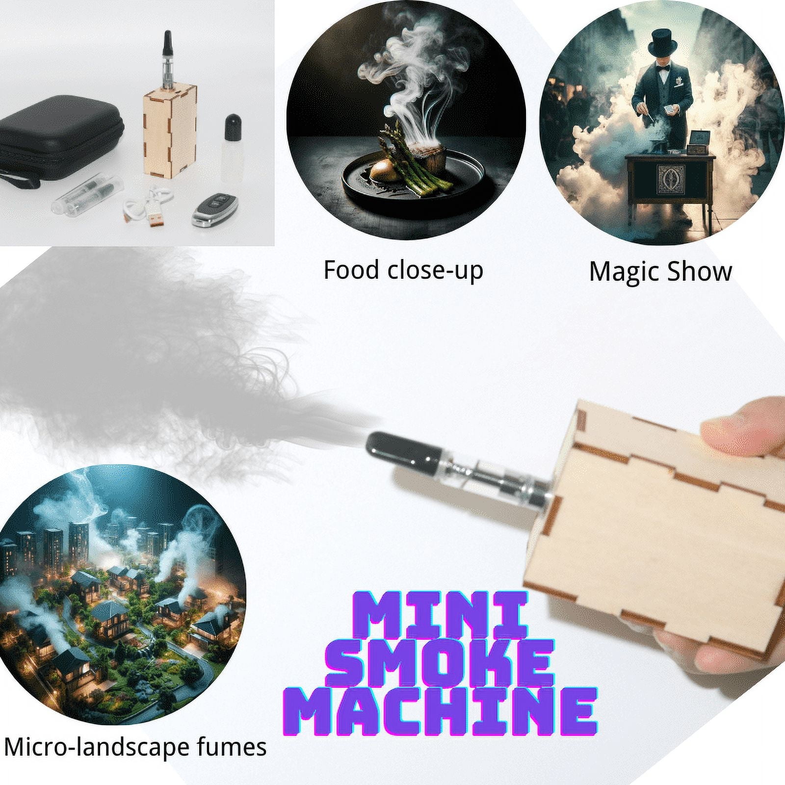 Mini Fog Machine,Portable Smoke Machine with Wired Remote Control for ...