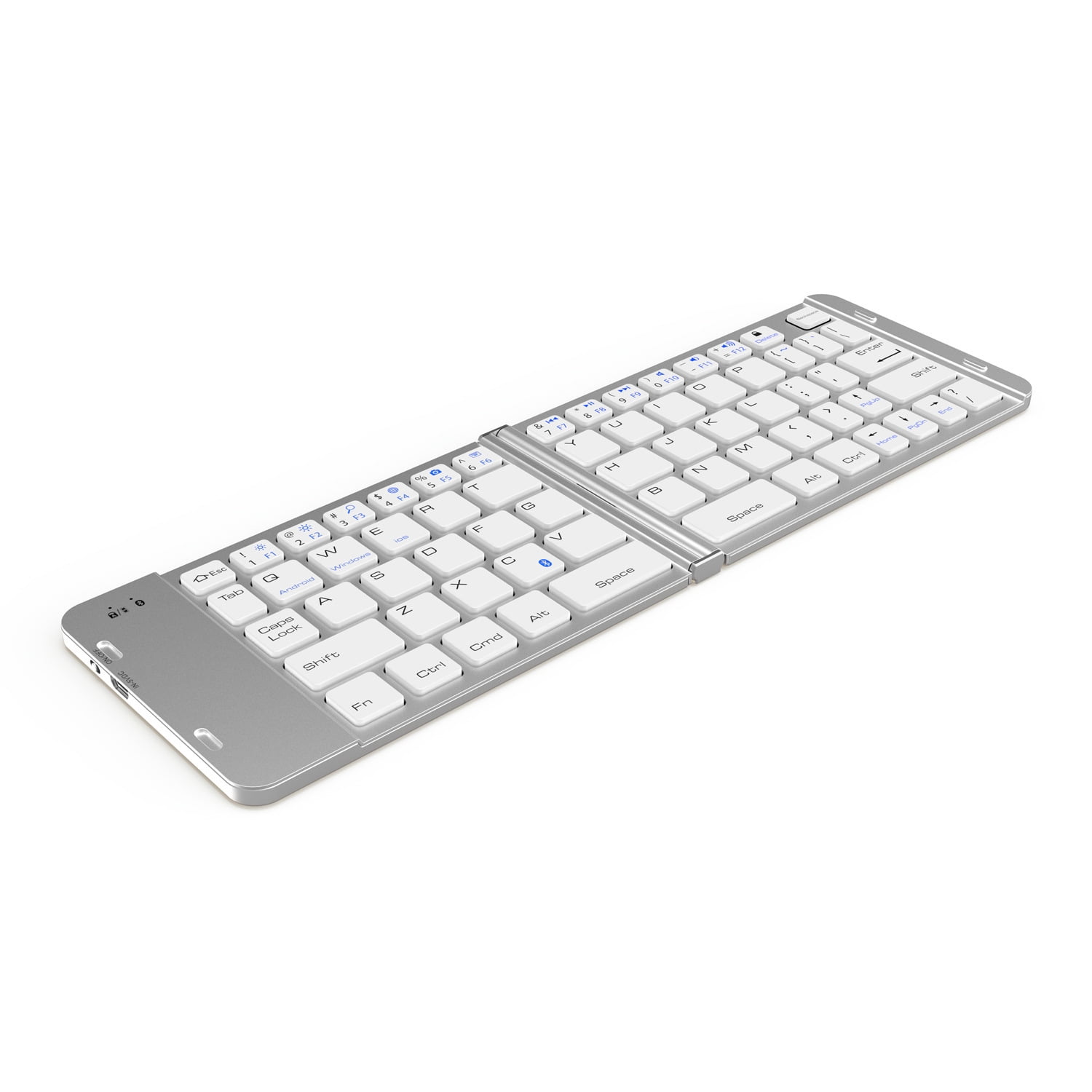 Mini Foldable Bluetooth Keyboard, 3-System Compatible Wireless Portable ...