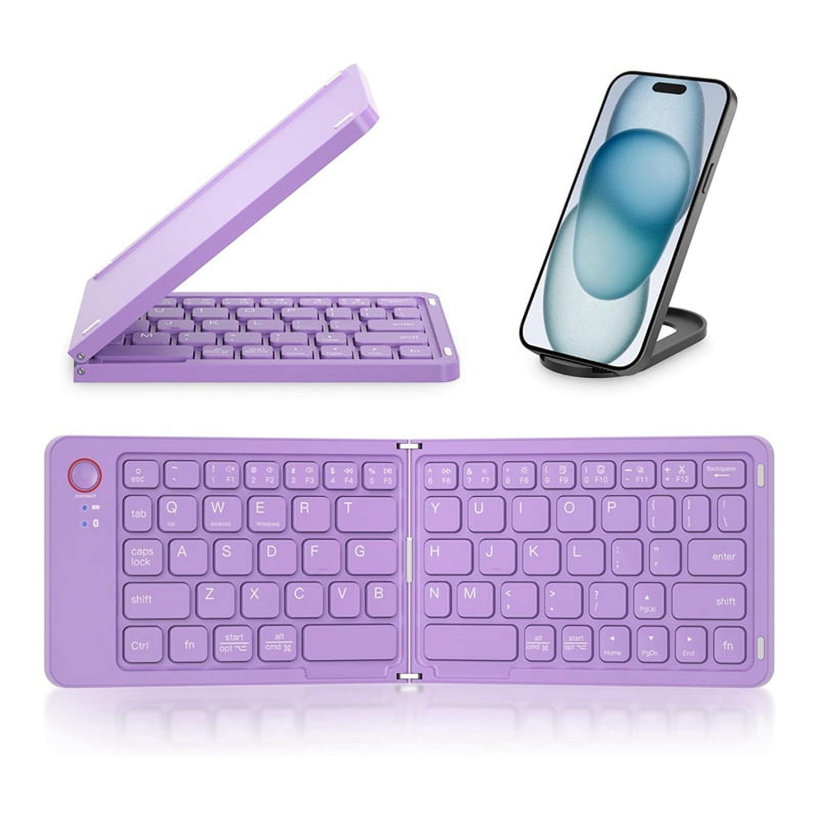 Mini Foldable Bluetooth Wireless Keyboard (Sync Up to 3 Devices ...