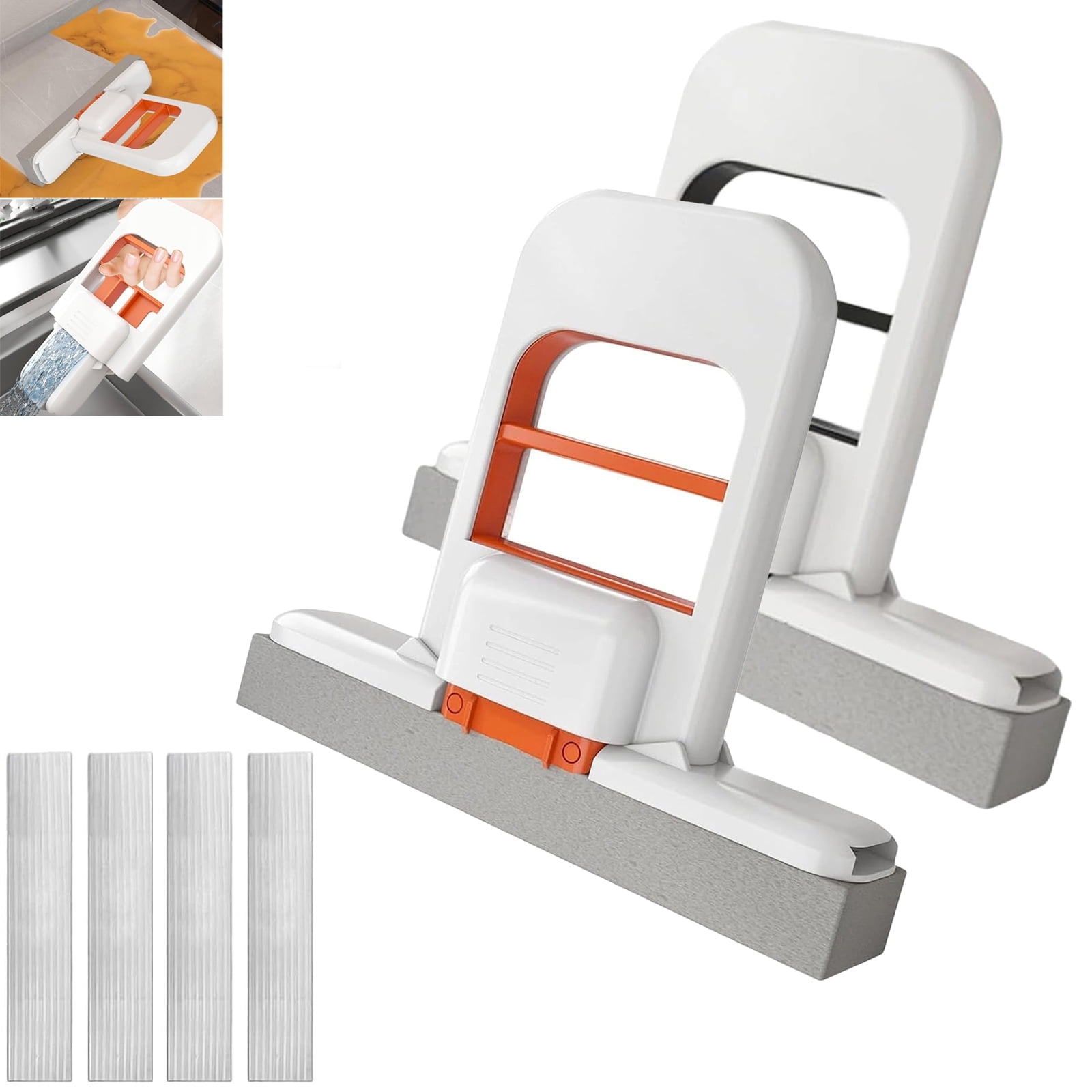 Mini Foldable Desktop Mop, 2025 New Wet & Dry PVA Sponge Cleaning Tool ...