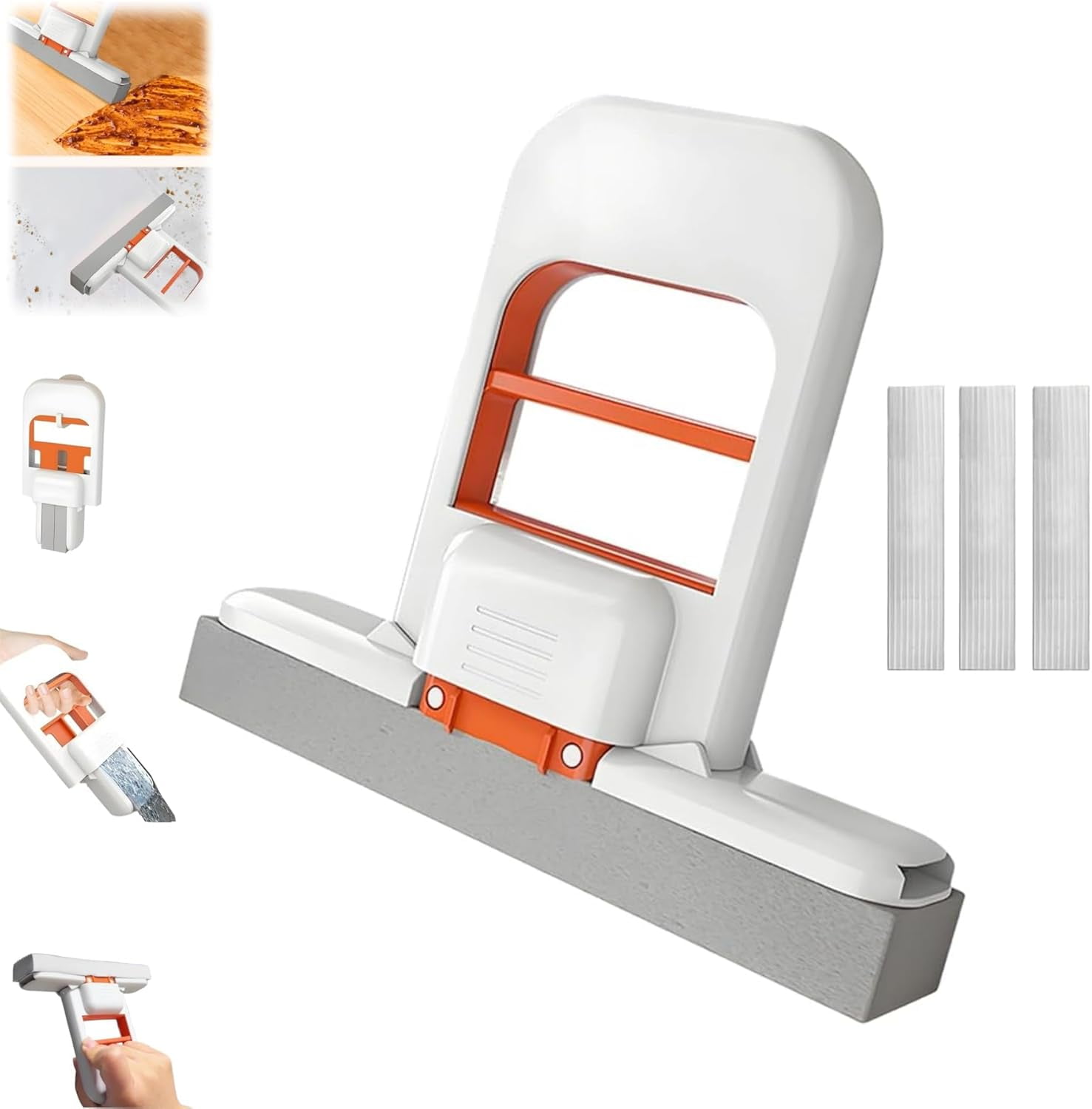 Mini Foldable Desktop Mop,Mini Portable Self-Adhesive Mop,Wet and Dry ...