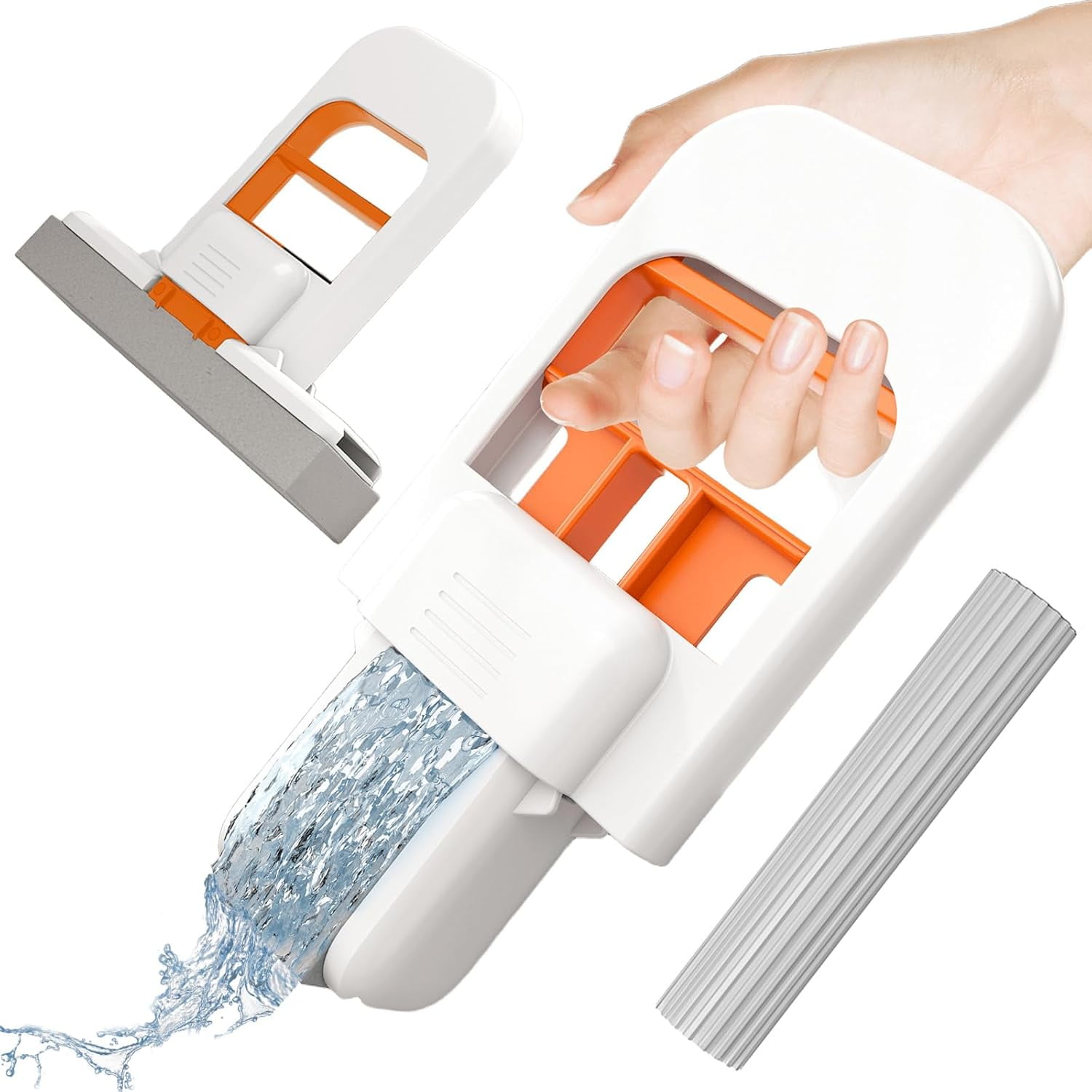 Mini Foldable Desktop Mop, Portable Mini Cleaning Sponge Mop, Hands ...