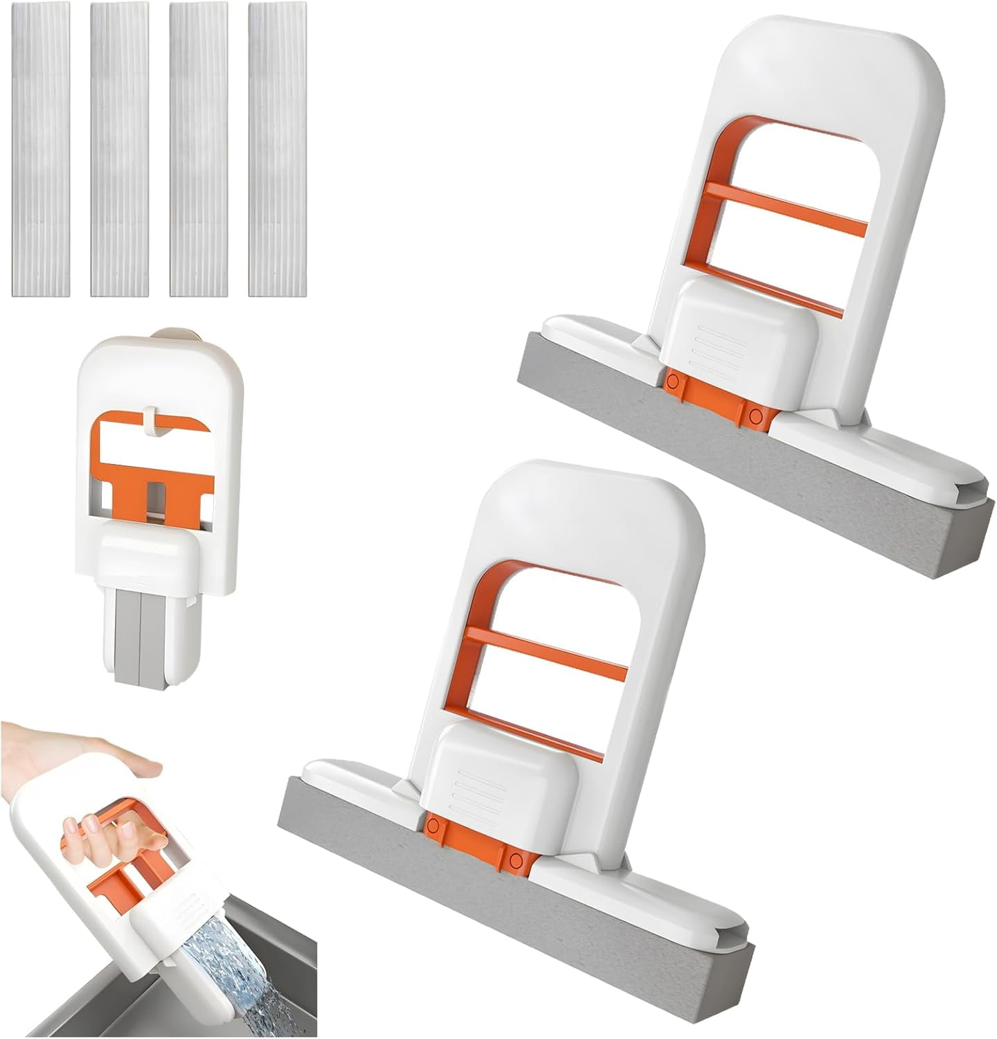 Mini Foldable Desktop Mop, Portable Mini Cleaning Sponge Mop, Wet and ...