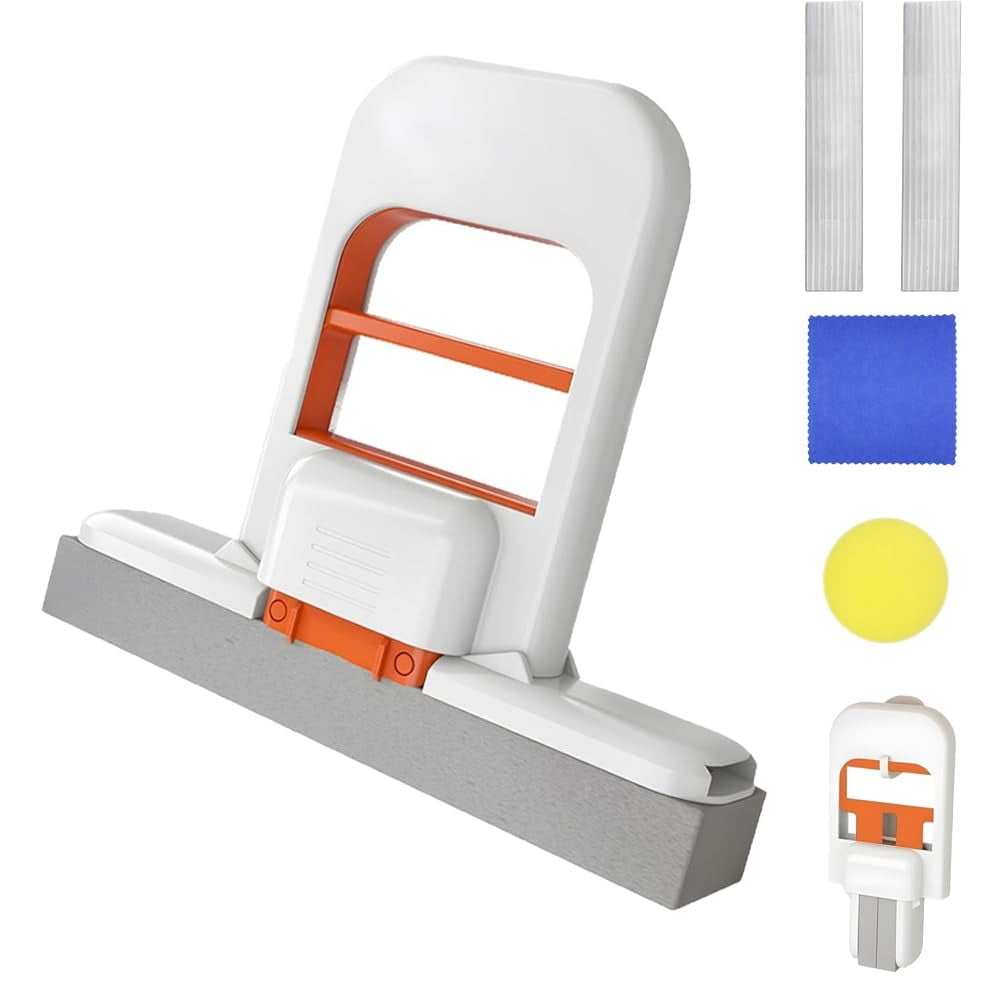 Mini Foldable Desktop Mop, Portable Self-Squeeze Short Mop, Wet and Dry ...