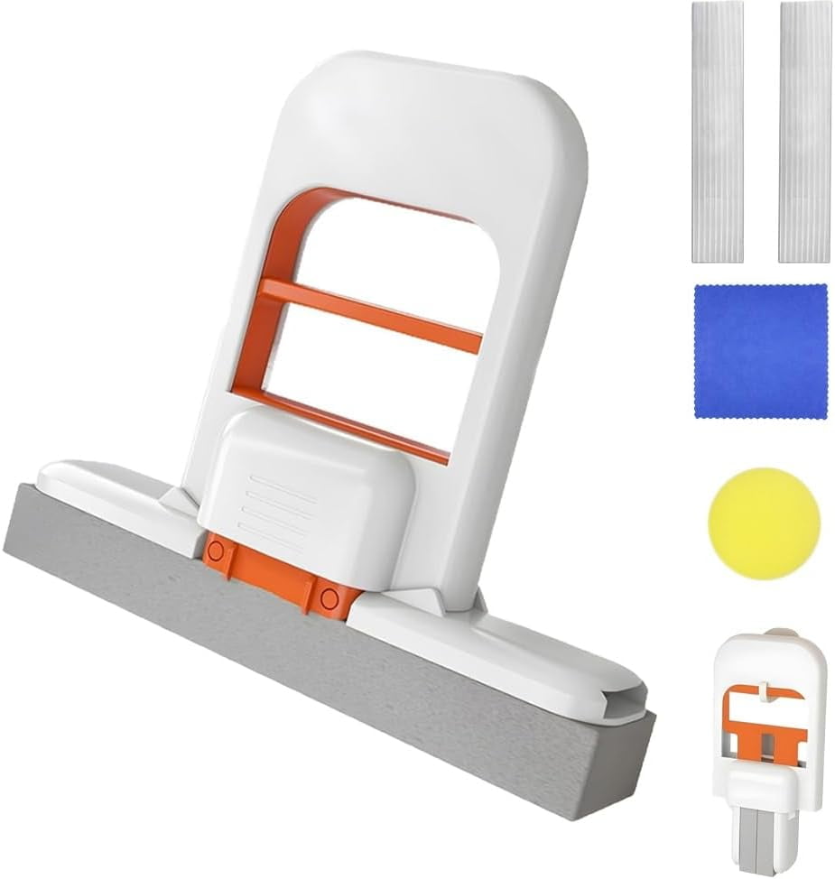 Mini Foldable Desktop Mop, Portable Self-Squeeze Short Mop, Wet and Dry ...