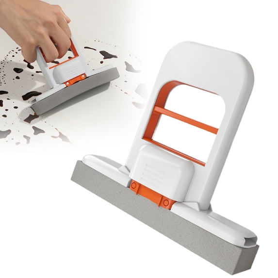 Mini Foldable Desktop Mop, Portable Self-Squeeze Sponge Mop, Wet and ...