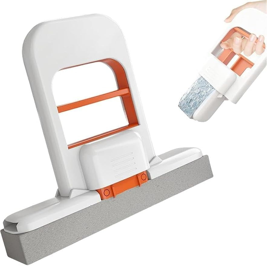 Mini Foldable Desktop Mop – Portable Self-Squeezing Handheld Sponge Mop ...